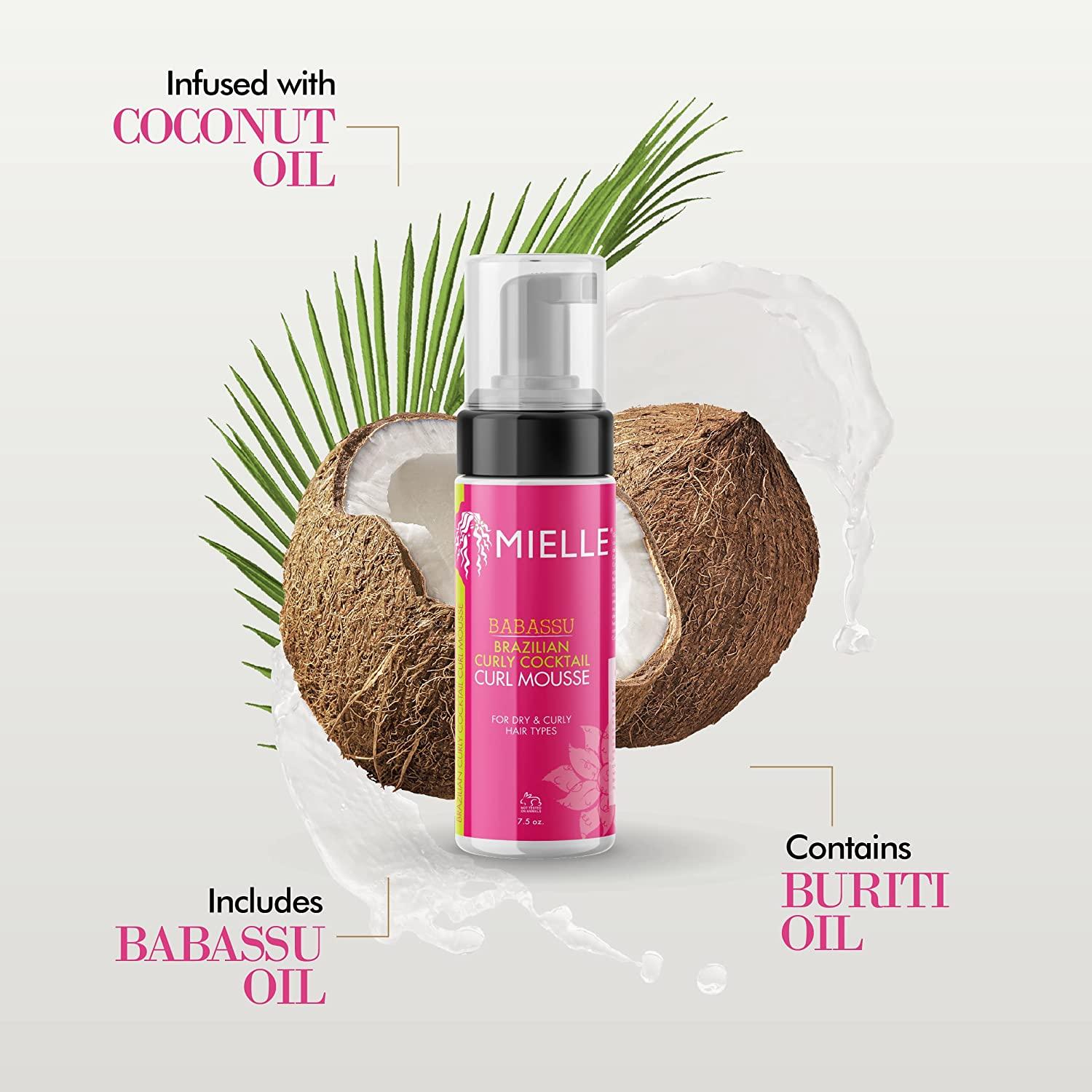 Mielle Organics Babassu Brazilian Curly Cocktail Curl Mousse for Dry ...