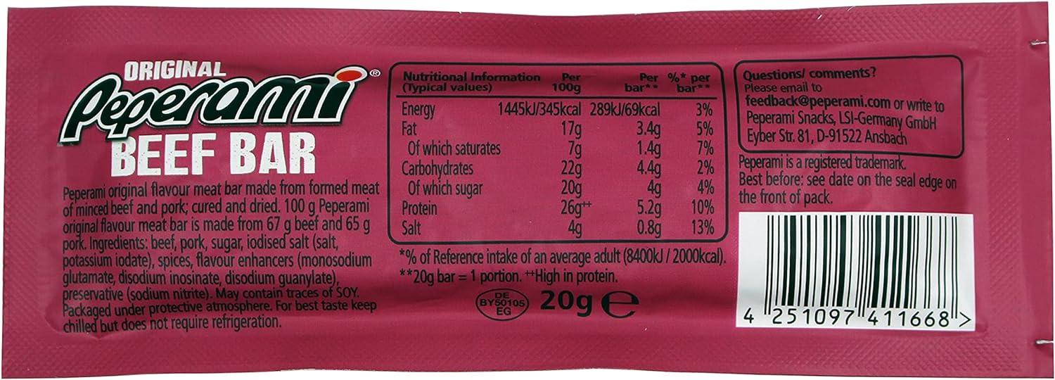 Peperami Original Flavour Beef Bar - Box of 14 x 20g | Buy Now with ...