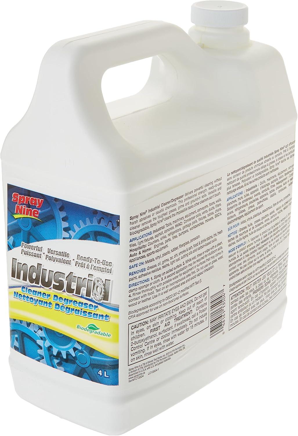 Spray Nine Industrial Cleaner Degreaser 4L C13504 4 l (Pack of 1) | Buy ...