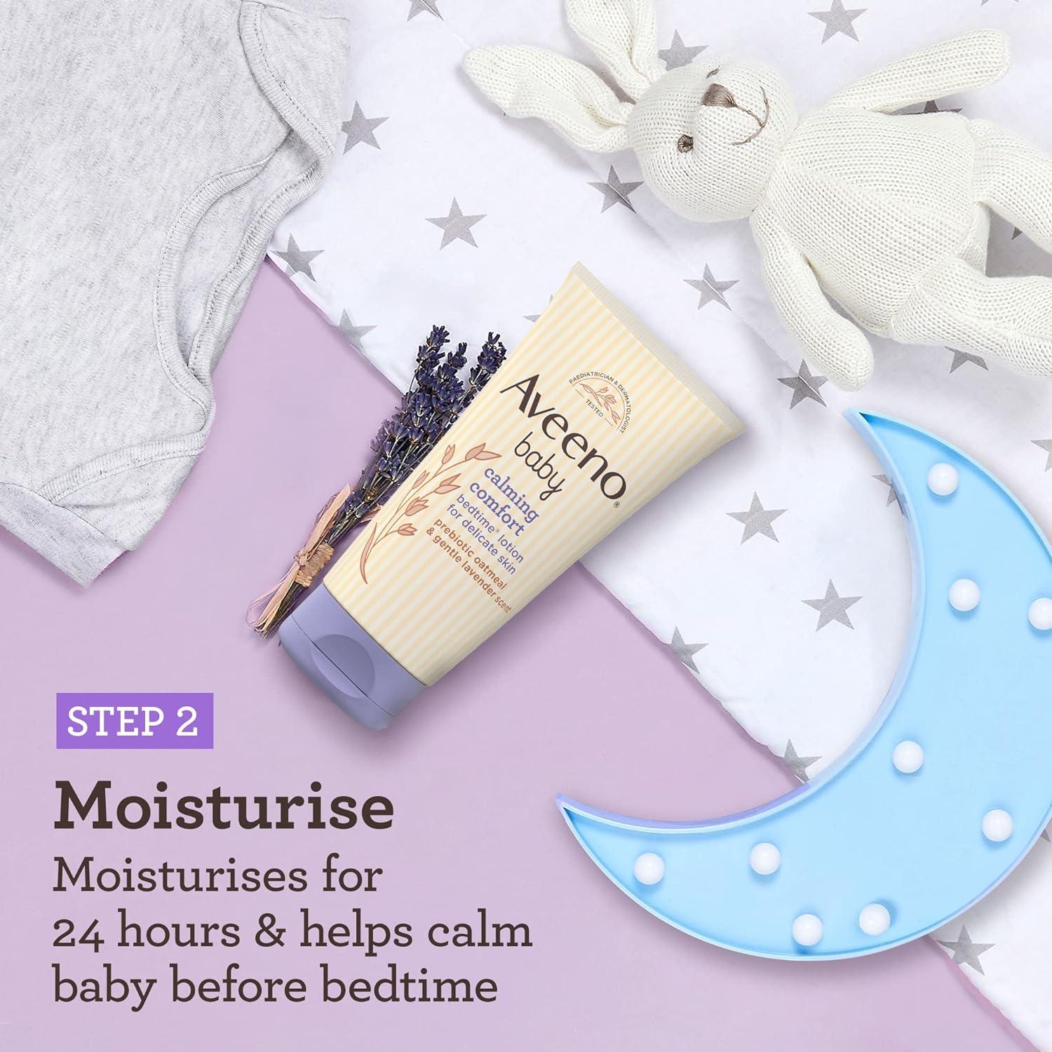 Aveeno Baby Calming Comfort Bedtime Set - Lavender & Vanilla Bath Wash ...
