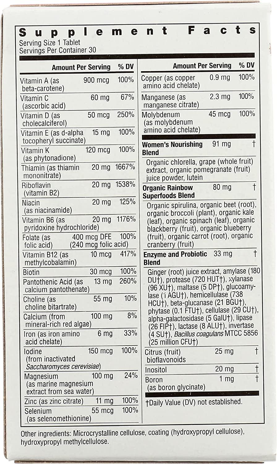 Rainbow Light Multivitamin for Women - One Daily (30 Count) - Essential ...