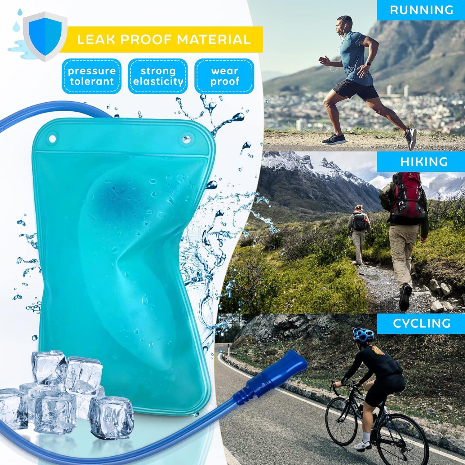 1L Hydration Bladder Backpack for Hiking | Reusable Leak Proof Water ...