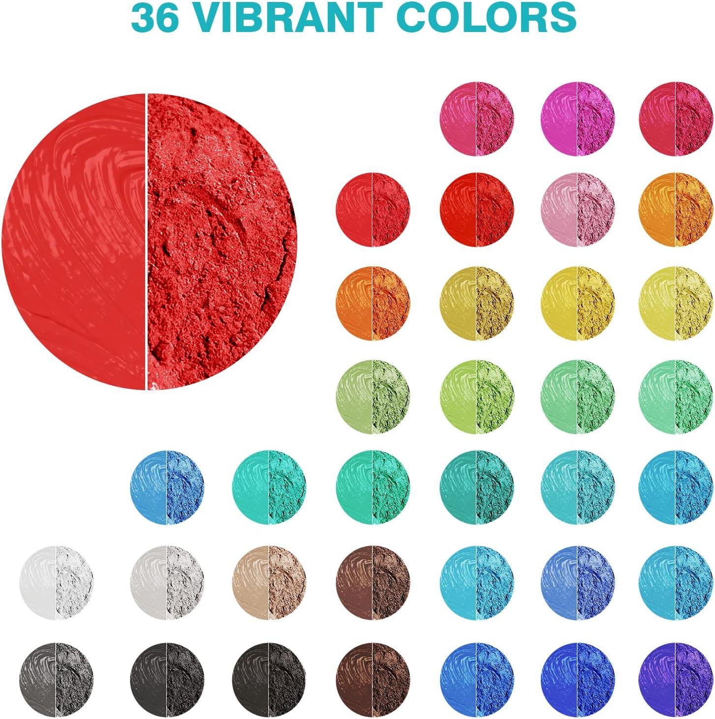 36 Color Resiners Mica Powder Set for Epoxy Resin & Crafts - Natural ...