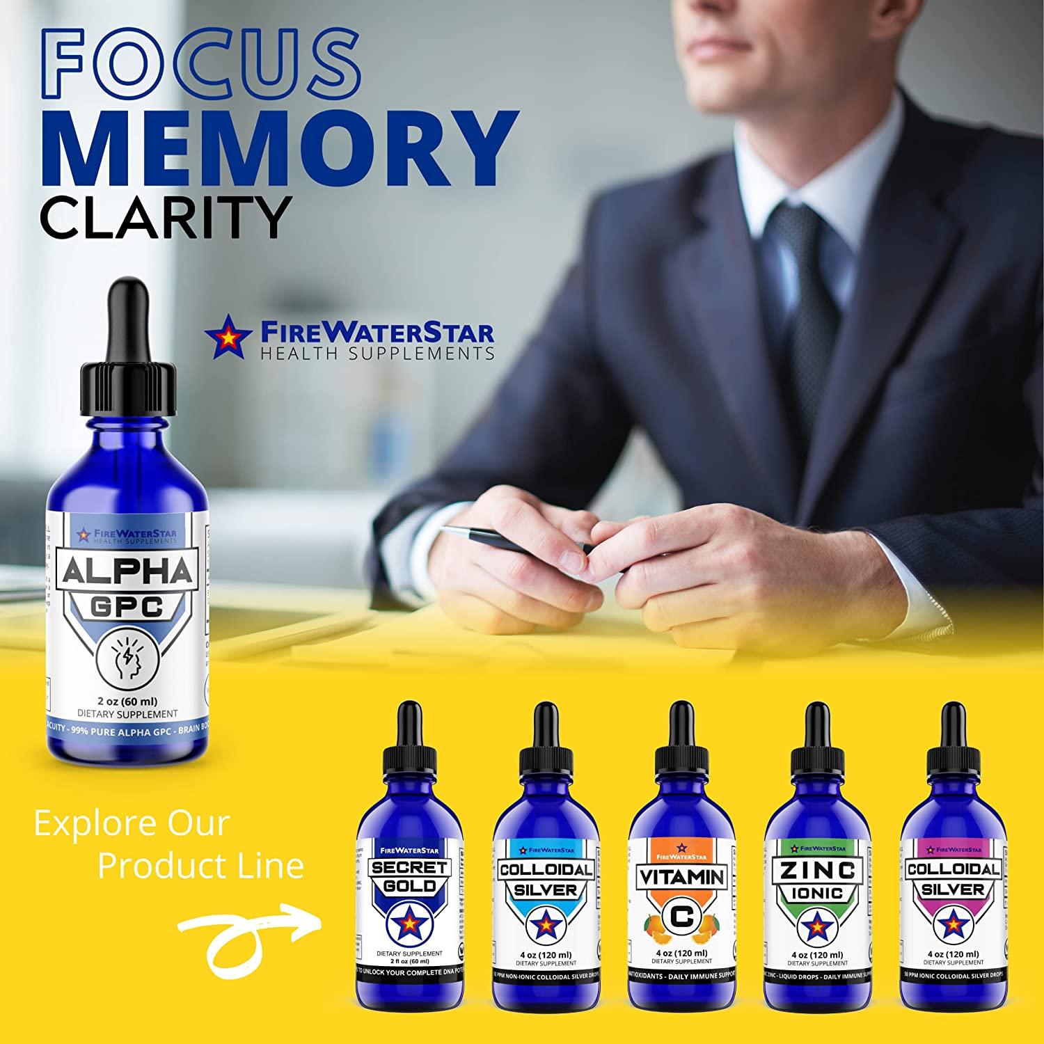 Alpha GPC Liquid Drops 300mg - 2oz - 30 Day Supply | 99% Pure L-Alpha ...