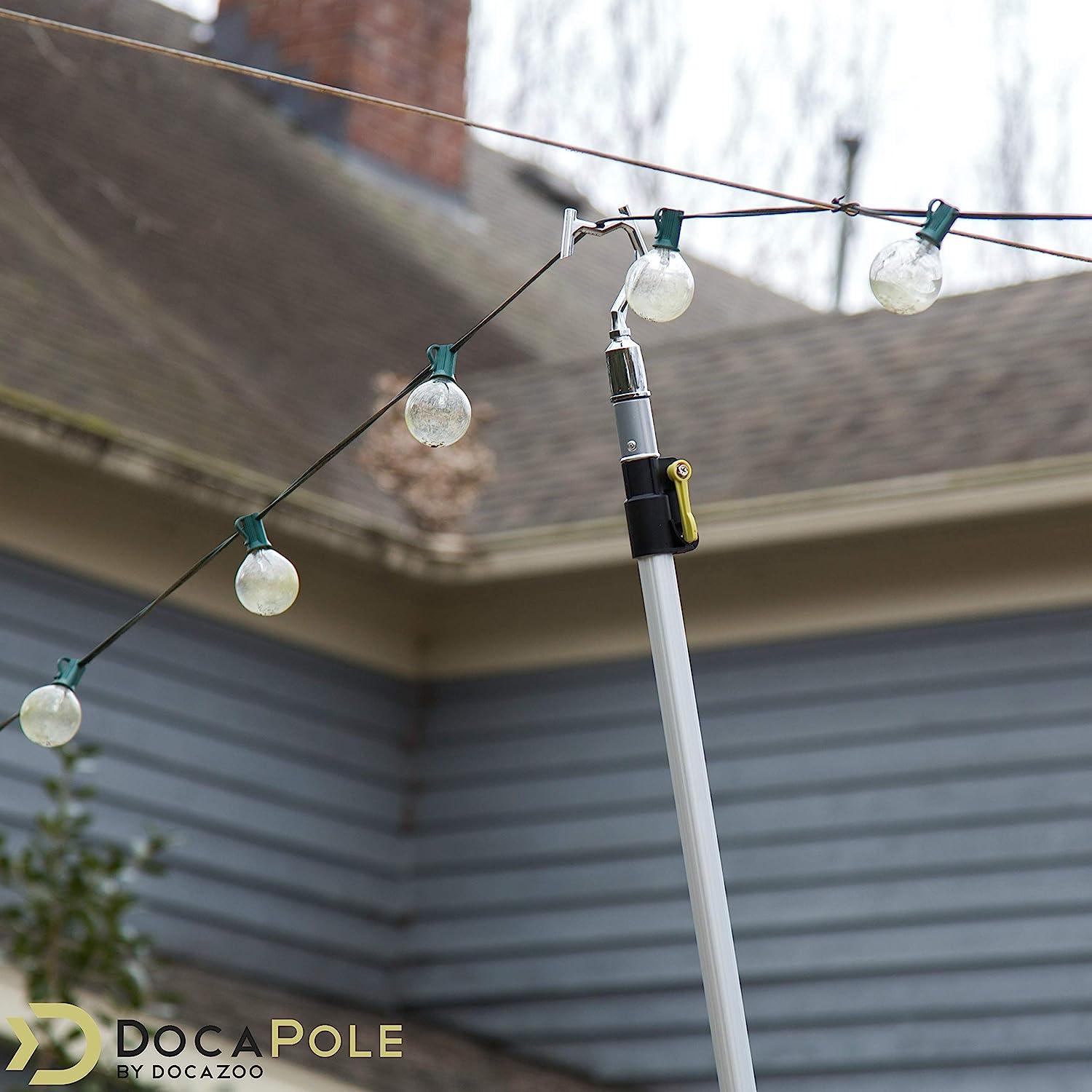 DocaPole Big-Reach Telescopic Pole Hook Attachment for Hanging Lights ...