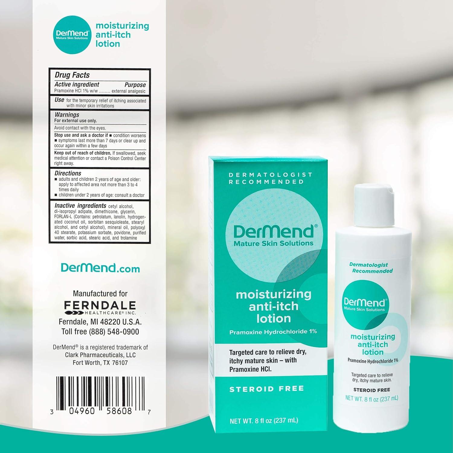 Dermend Moisturizing Anti-Itch Lotion - Targeted Care for Dry, Itchy ...