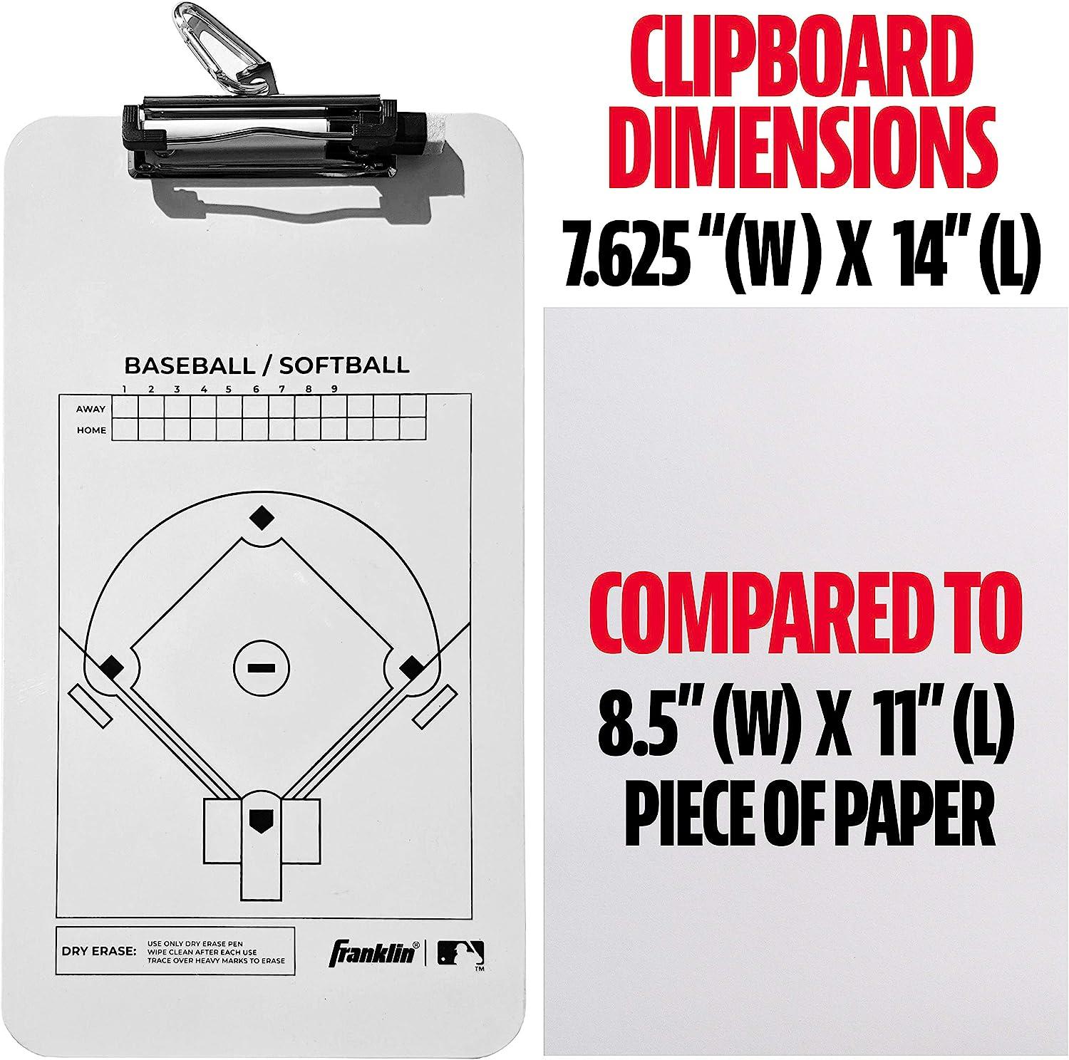 Franklin Sports MLB Coaches Clipboard - Essential Baseball Coaching ...