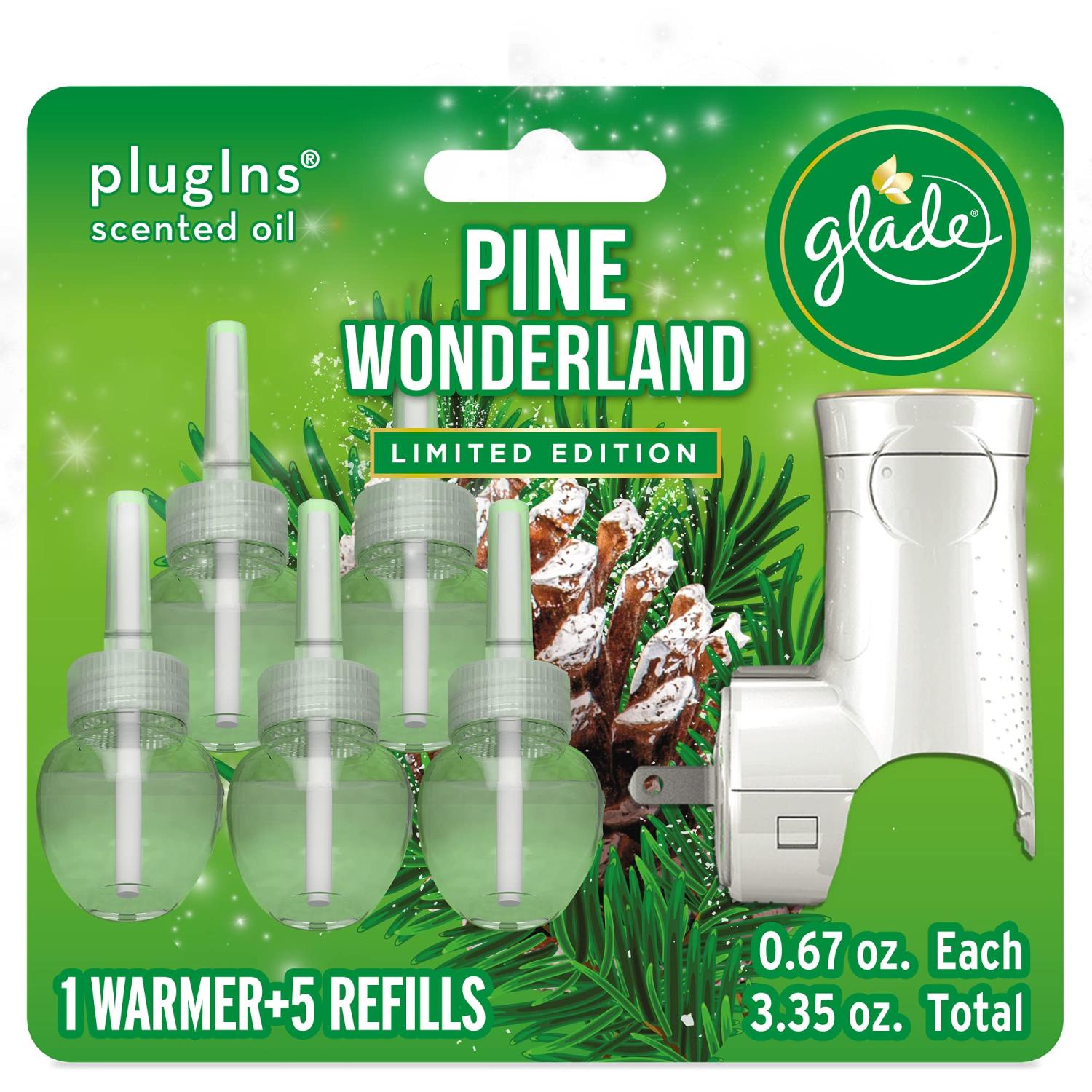 Buy Glade PlugIns Refills Air Freshener Starter Kit - Pine Wonderland ...
