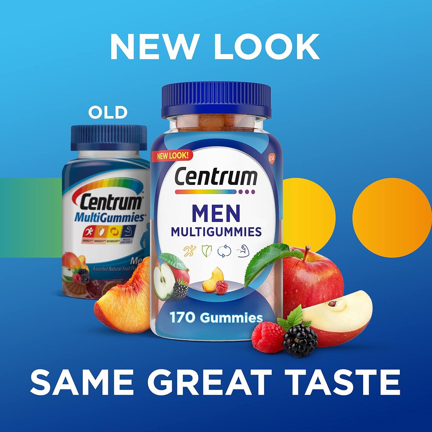 Centrum Men's MultiGummies - 170 Count Antioxidant Multivitamin with ...