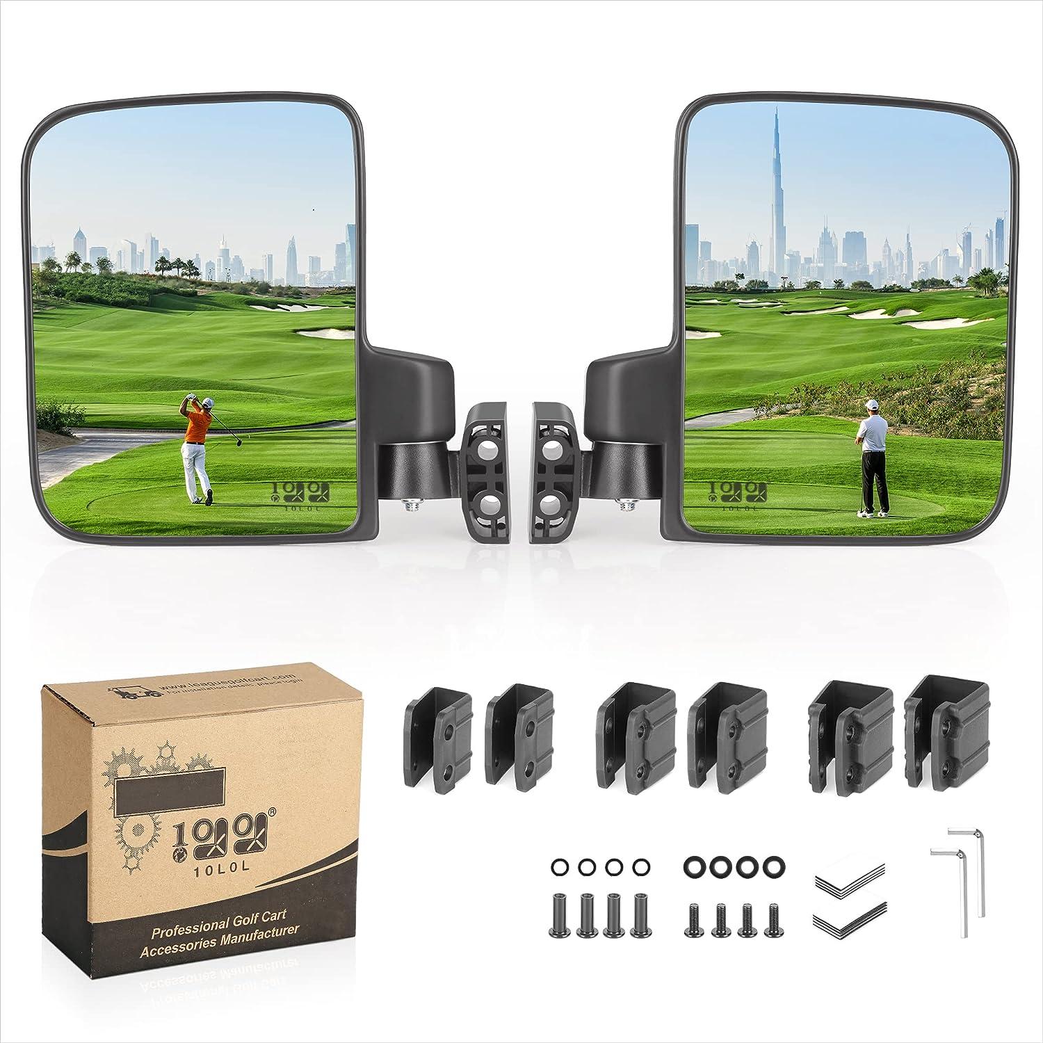 10L0L Golf Cart Mirror - Universal Side Mirrors for Club Car, EZGO ...
