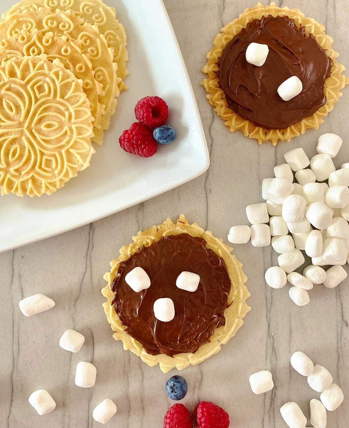 Fogliani Vanilla Pizzelle Waffle Cookies 5 oz - Pack of 2 | Delicious ...