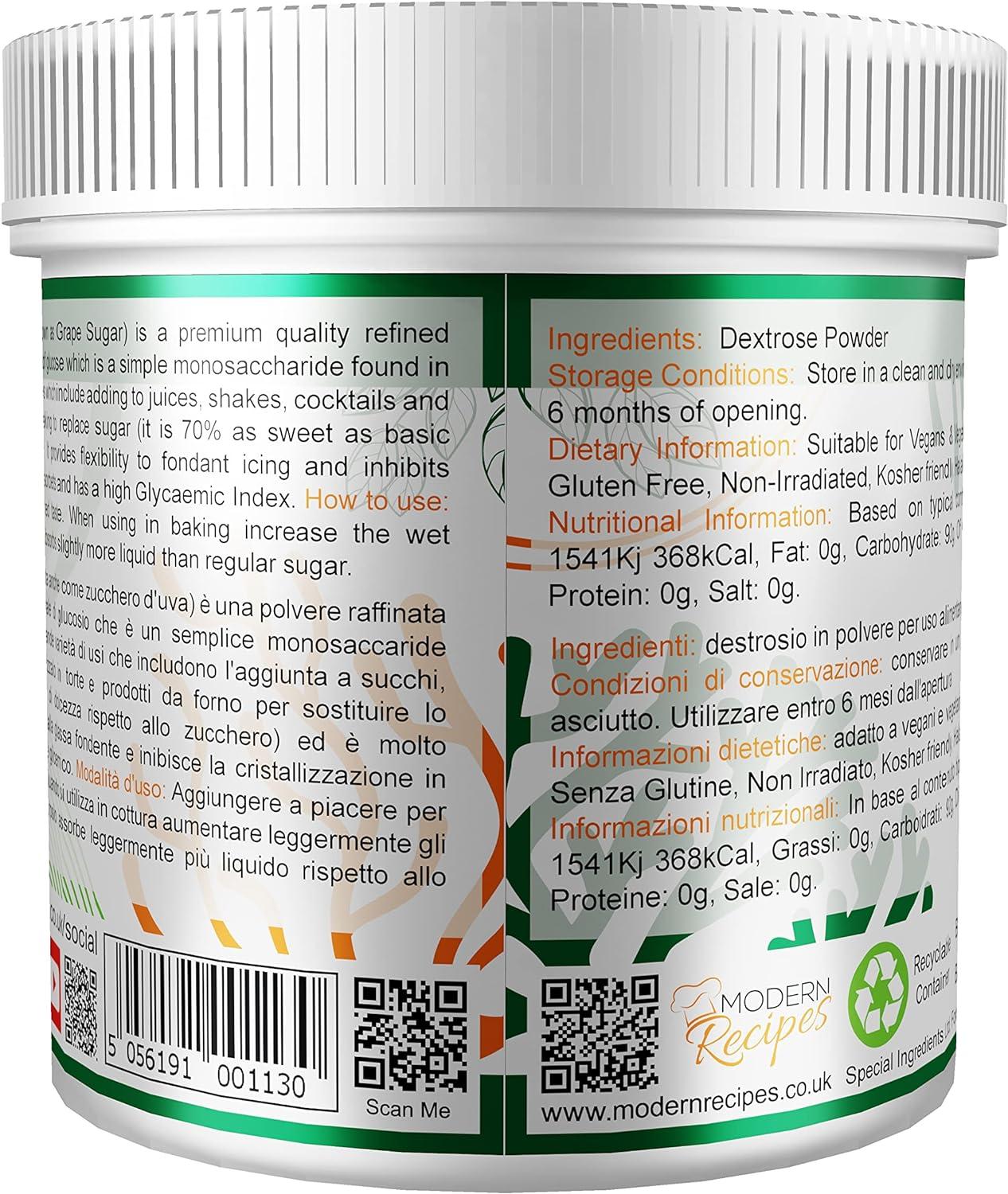 Dextrose Powder 250g Premium Quality - Vegan & Vegetarian Friendly ...