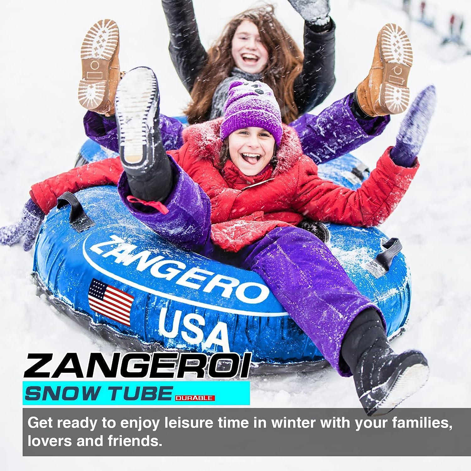 47 inch Heavy Duty Snow Tube for Kids and Adults - Inflatable Sled with ...