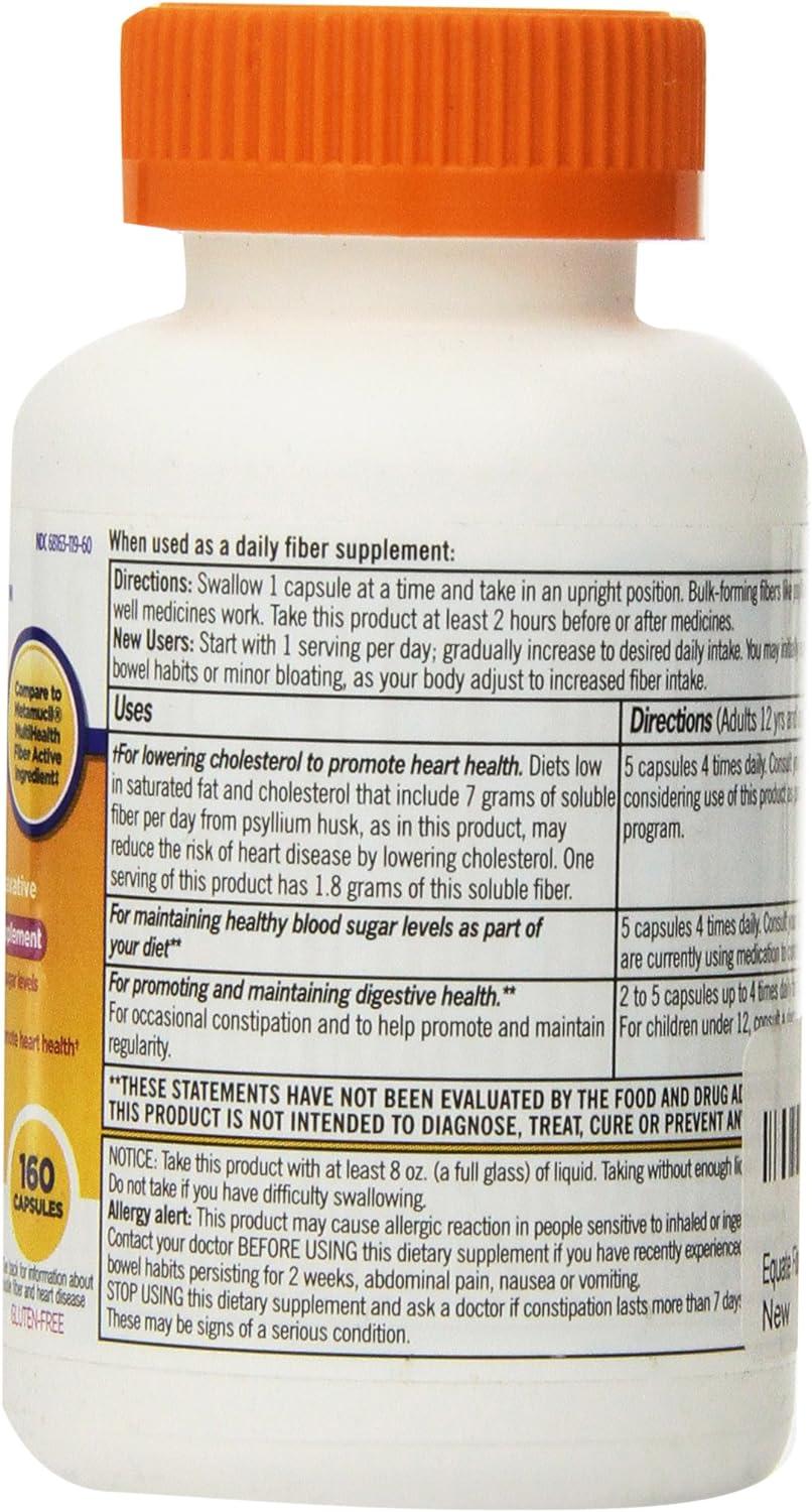 Equate Fiber Therapy 160-Count Capsules for Regularity | Fiber ...