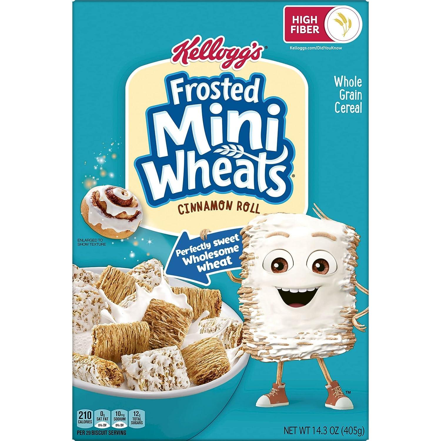 Kellogg's Frosted Mini-Wheats Cinnamon Roll Cereal 14.3oz - Whole Grain ...