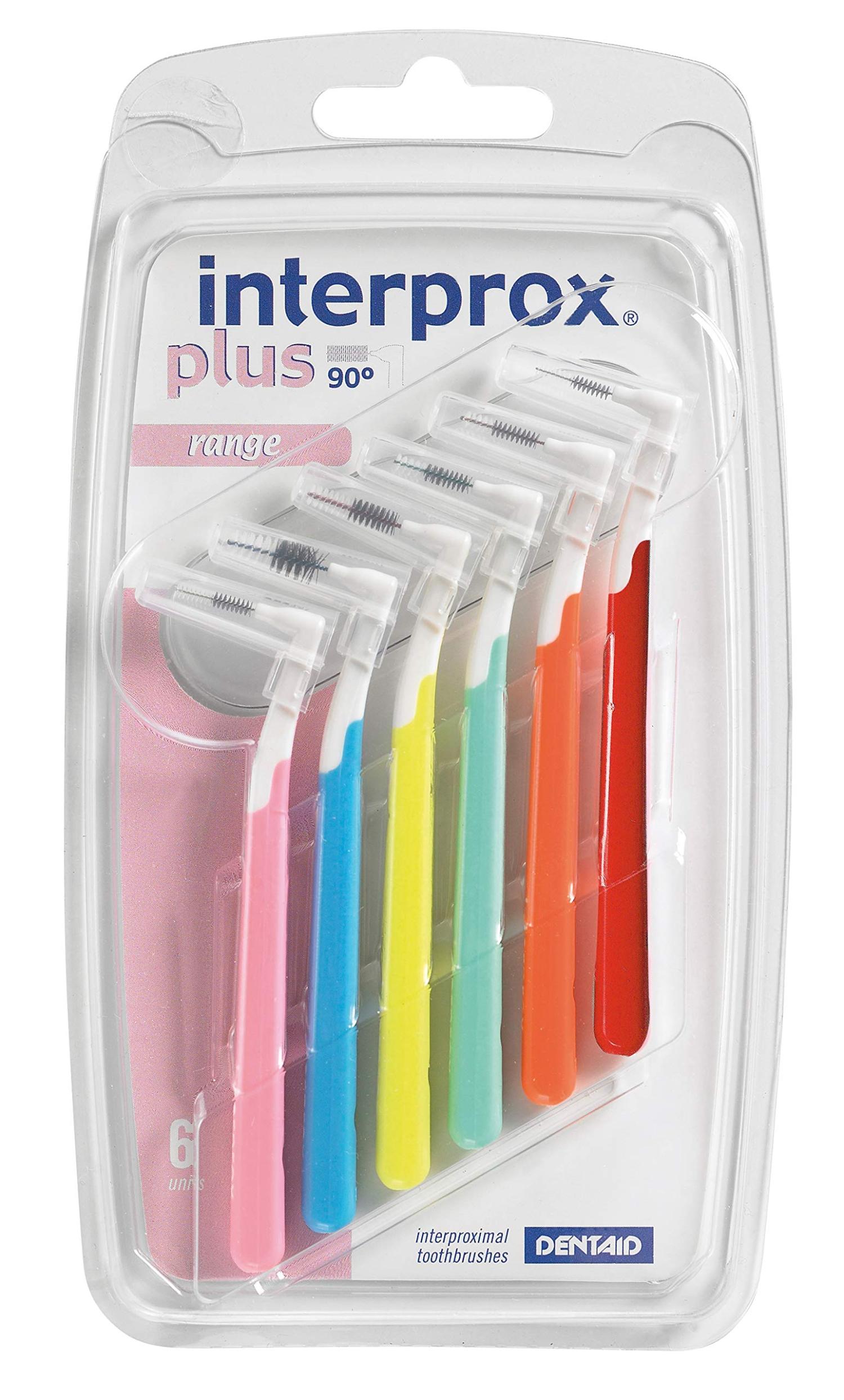 Buy INTERPROX Plus Mix Interdental Brushes - Tynex Fibres Multicoloured ...