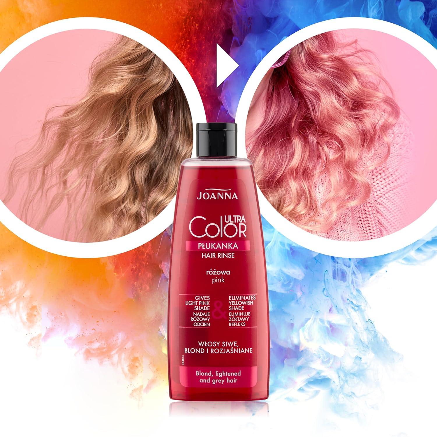 Joanna Ultra Color Pink Rinse for Blonde & Light Hair - Pastel Pink ...
