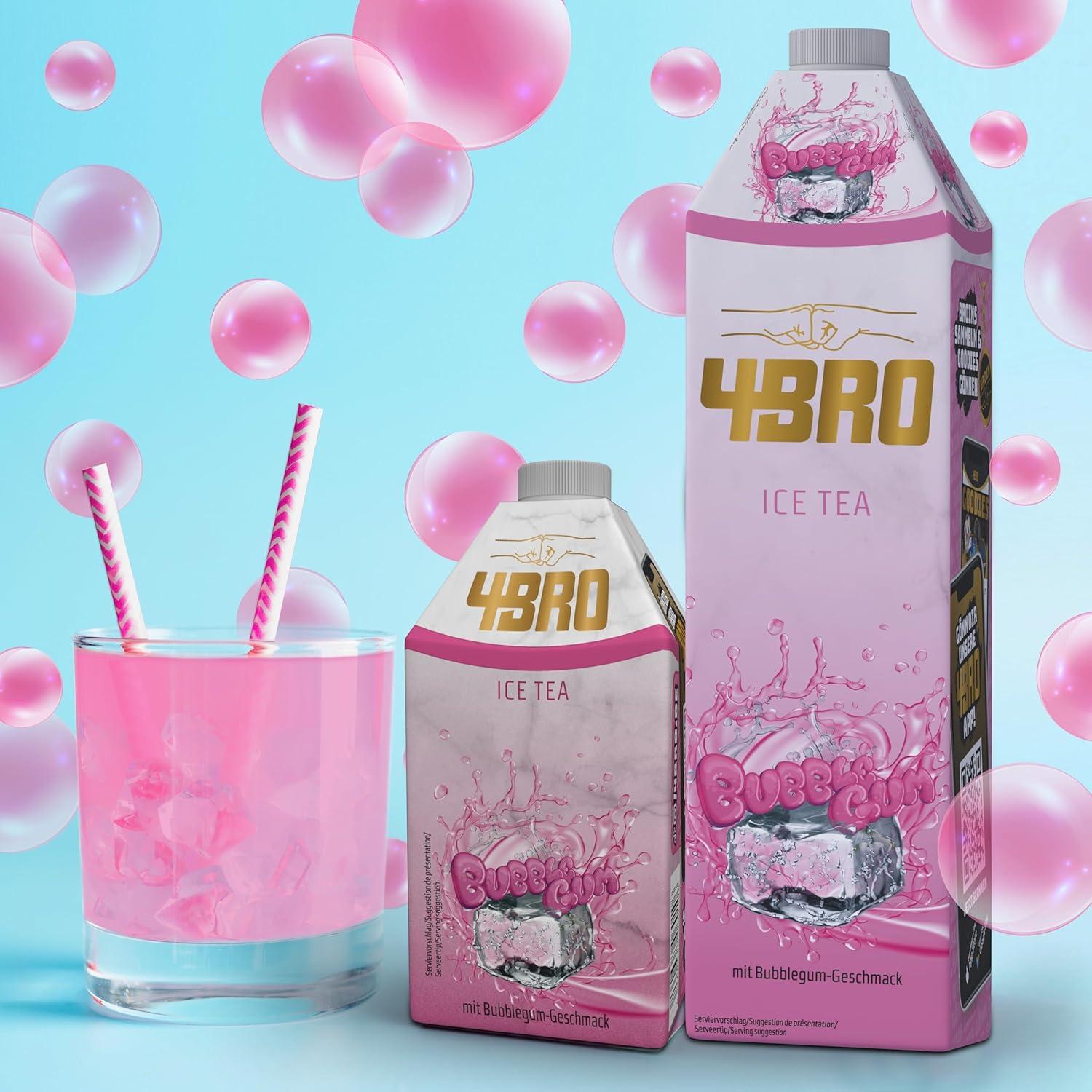 4BRO Ice Tea Bubble Gum - Unique Flavored Iced Tea - Resealable 8-Pack ...