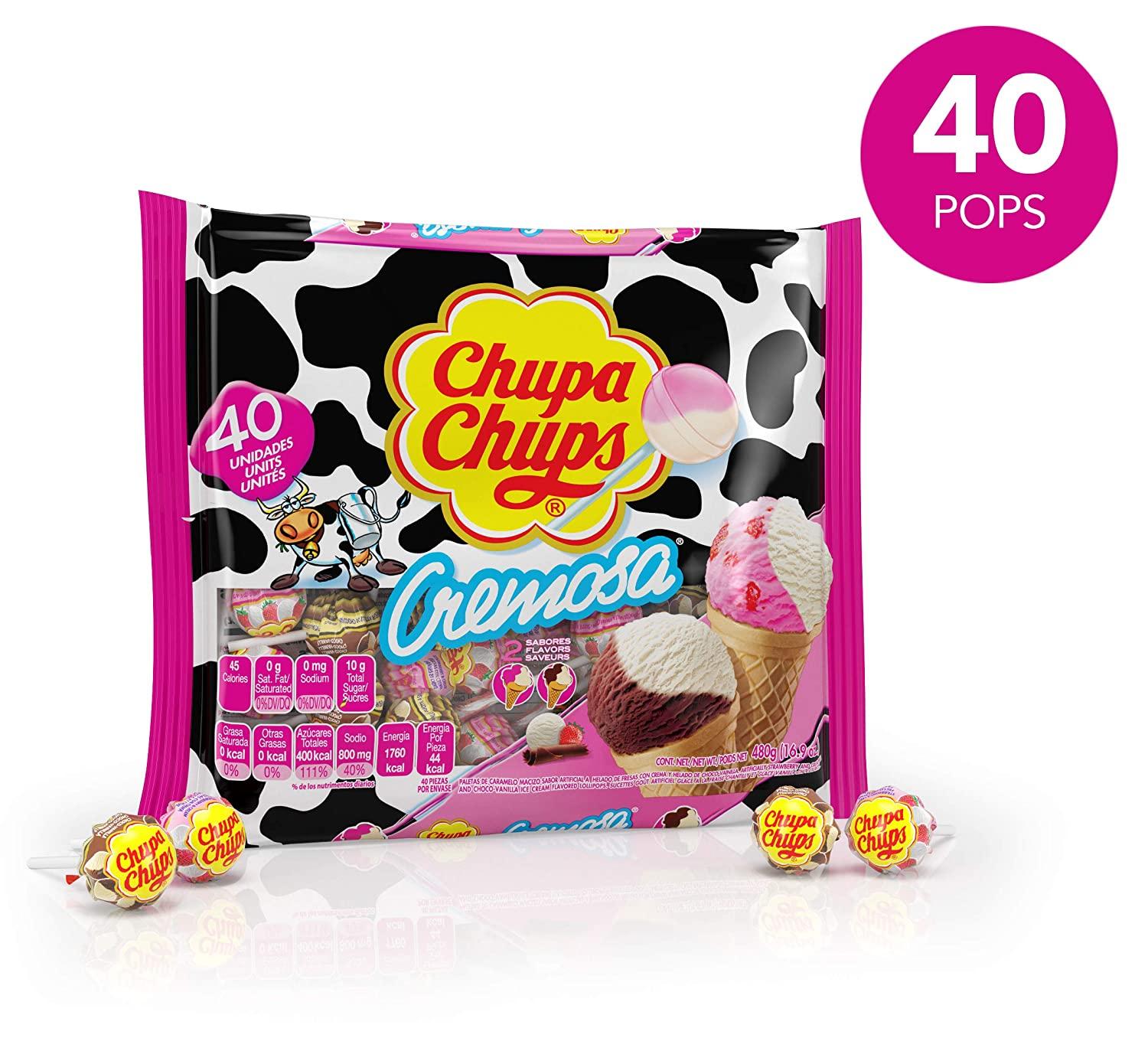 Chupa Chups Lollipops Candy - 40 Creamy Ice Cream Flavors for Kids ...
