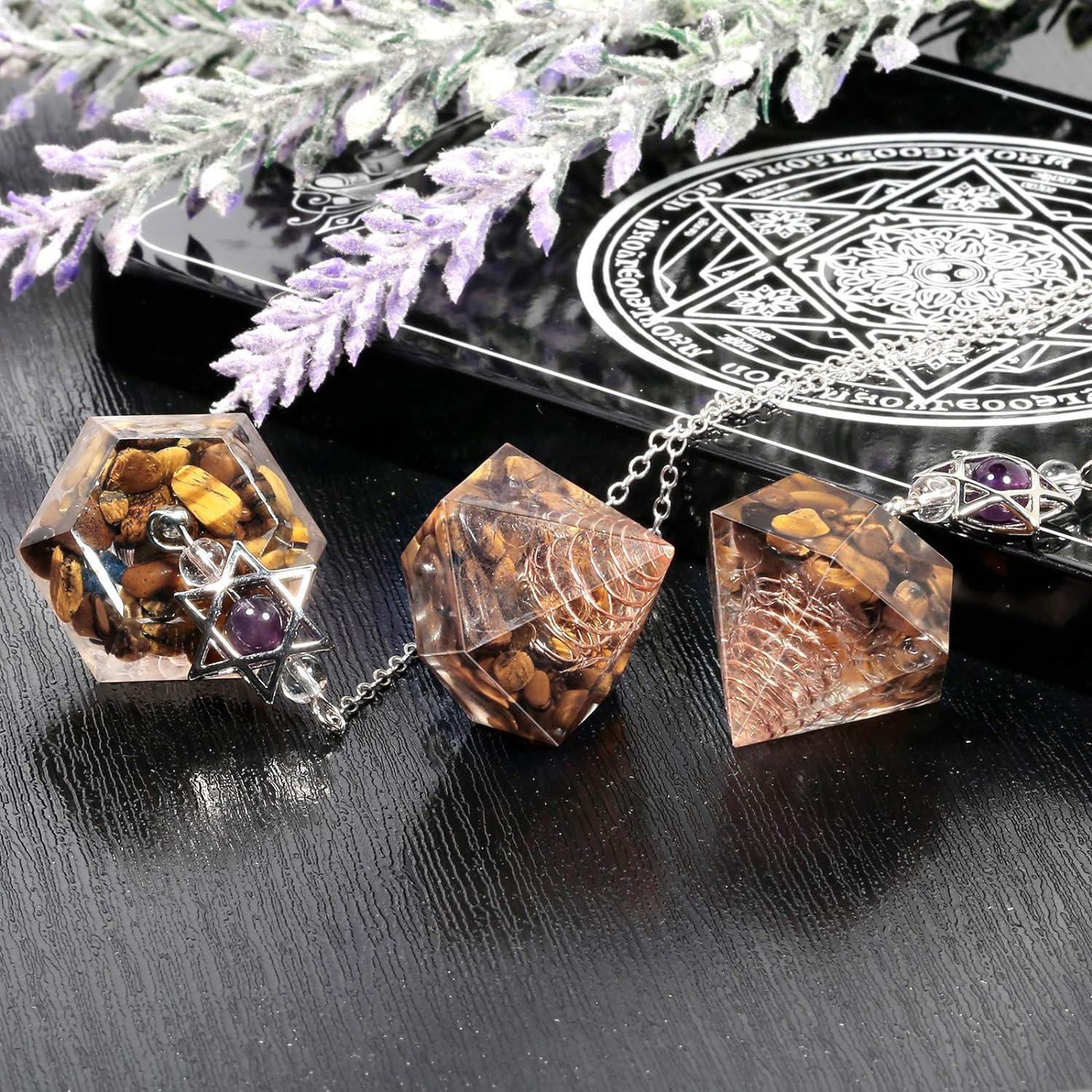 mookaitedecor Tiger's Eye Resin Crystal Point Gemstone Reiki Healing ...