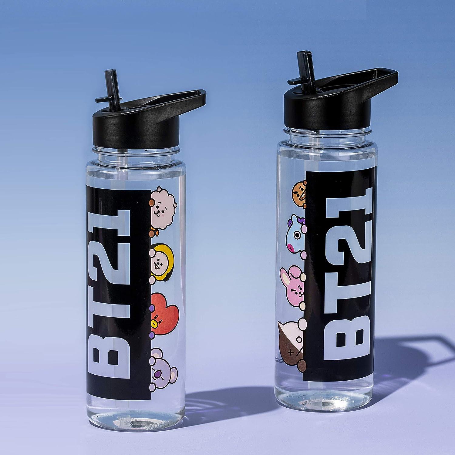 BT21 Water Bottle with Straw - Officially Licensed BTS Merchandise ...