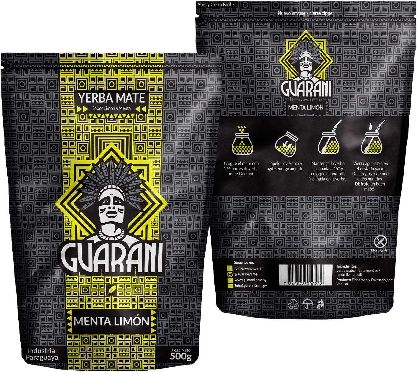 Guarani Menta Limon Mate Tea 500g - Strong, Stimulating Yerba Mate Tea ...