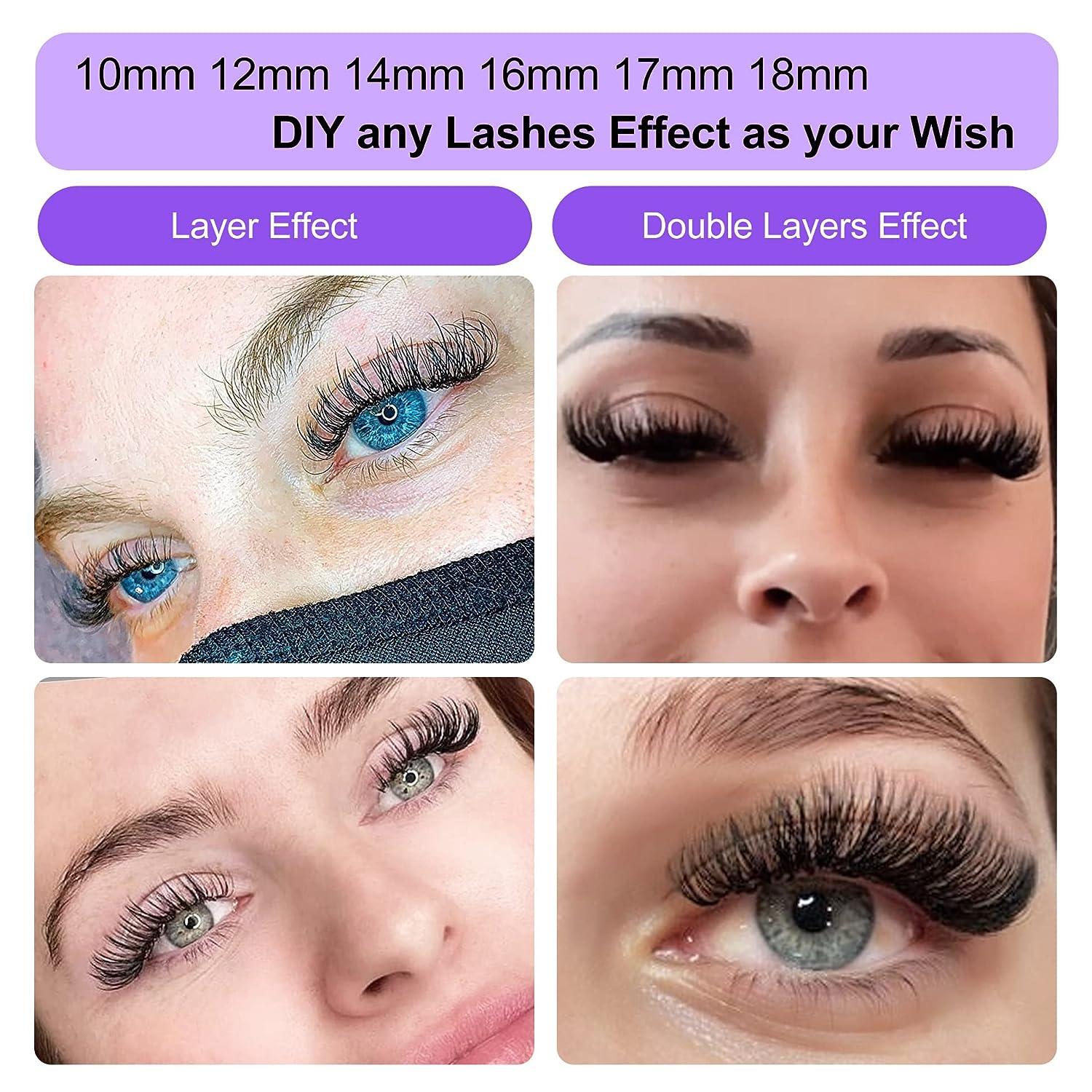 Individual Lashes Cluster Flat Lashes Mink Eyelashes Extension D Curly ...