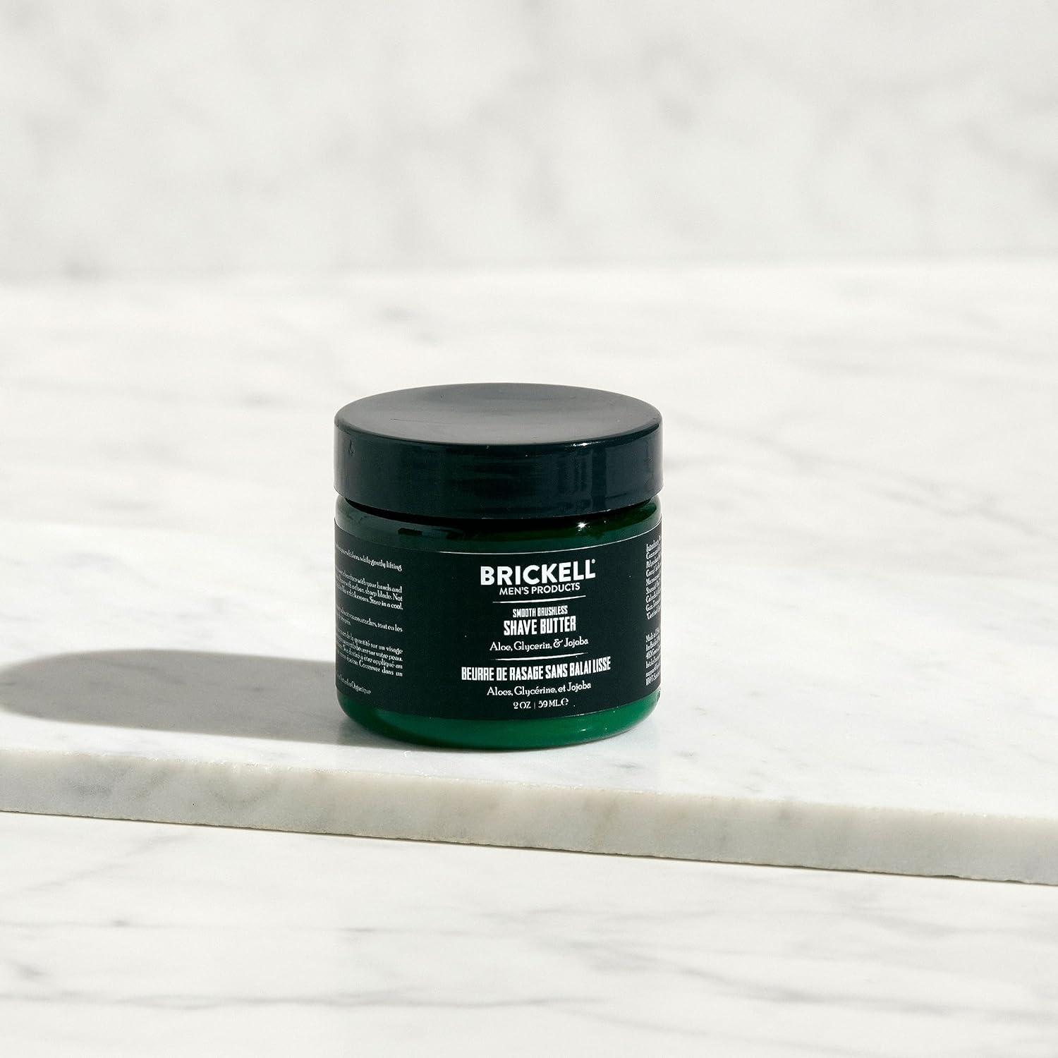 Brickell Men's Smooth Shave Butter - Natural & Organic - 59ml Unscented ...