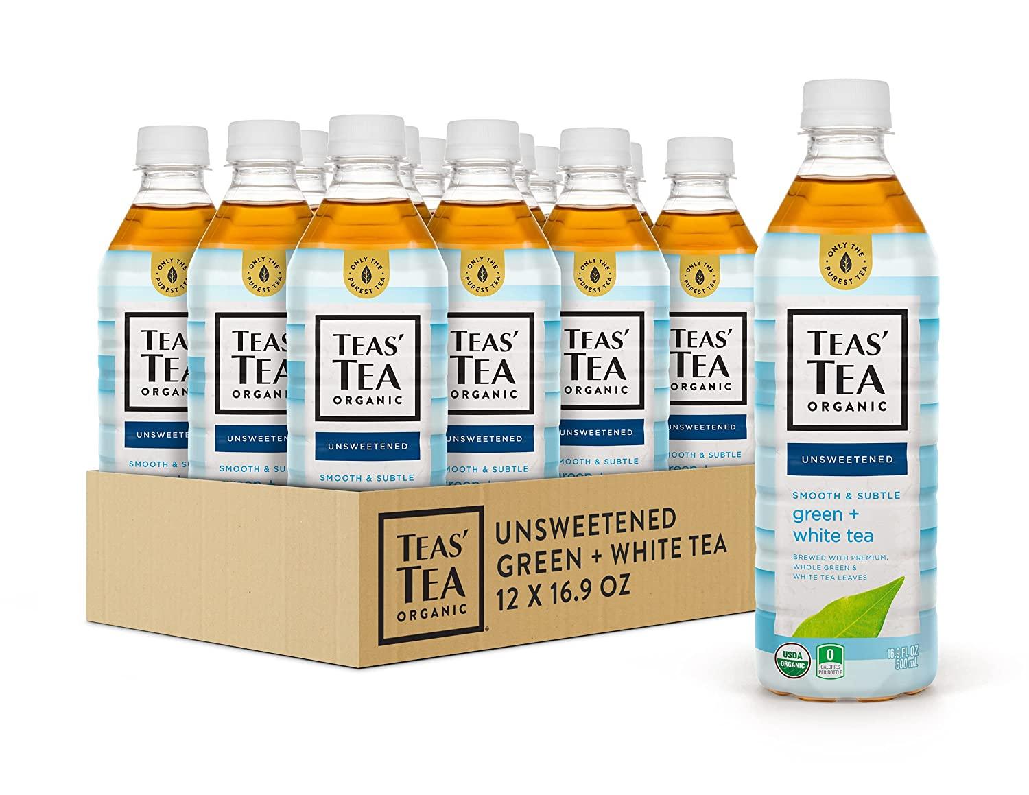 Organic Unsweetened Green & White Tea - 12 Pack, 0 Calories, Sugar Free ...