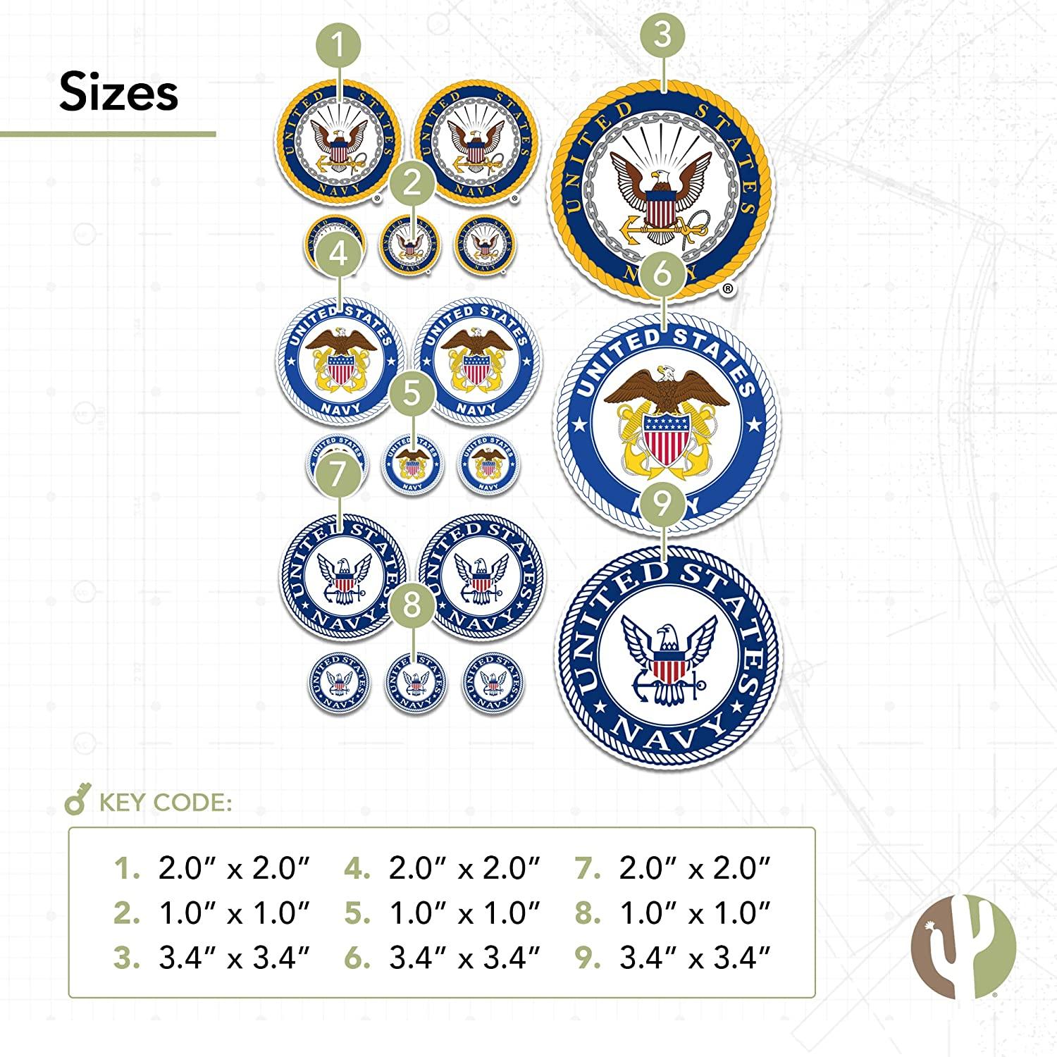 US Navy Emblem Logo Sticker Set - Officially Licensed Vinyl Decal for ...