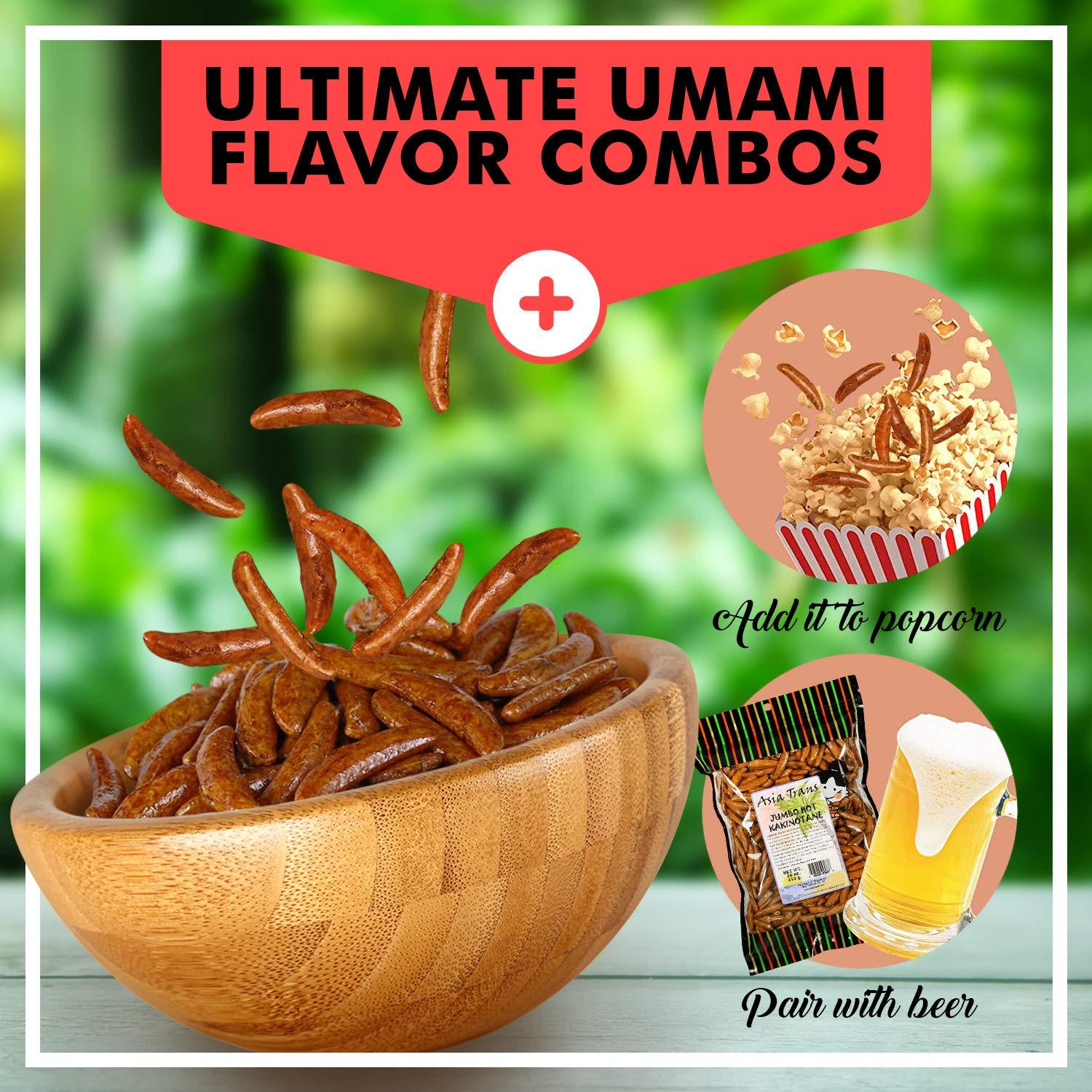 Jumbo Hot Kakinotane Arare Rice Crackers - 16oz | Crunchy Japanese ...