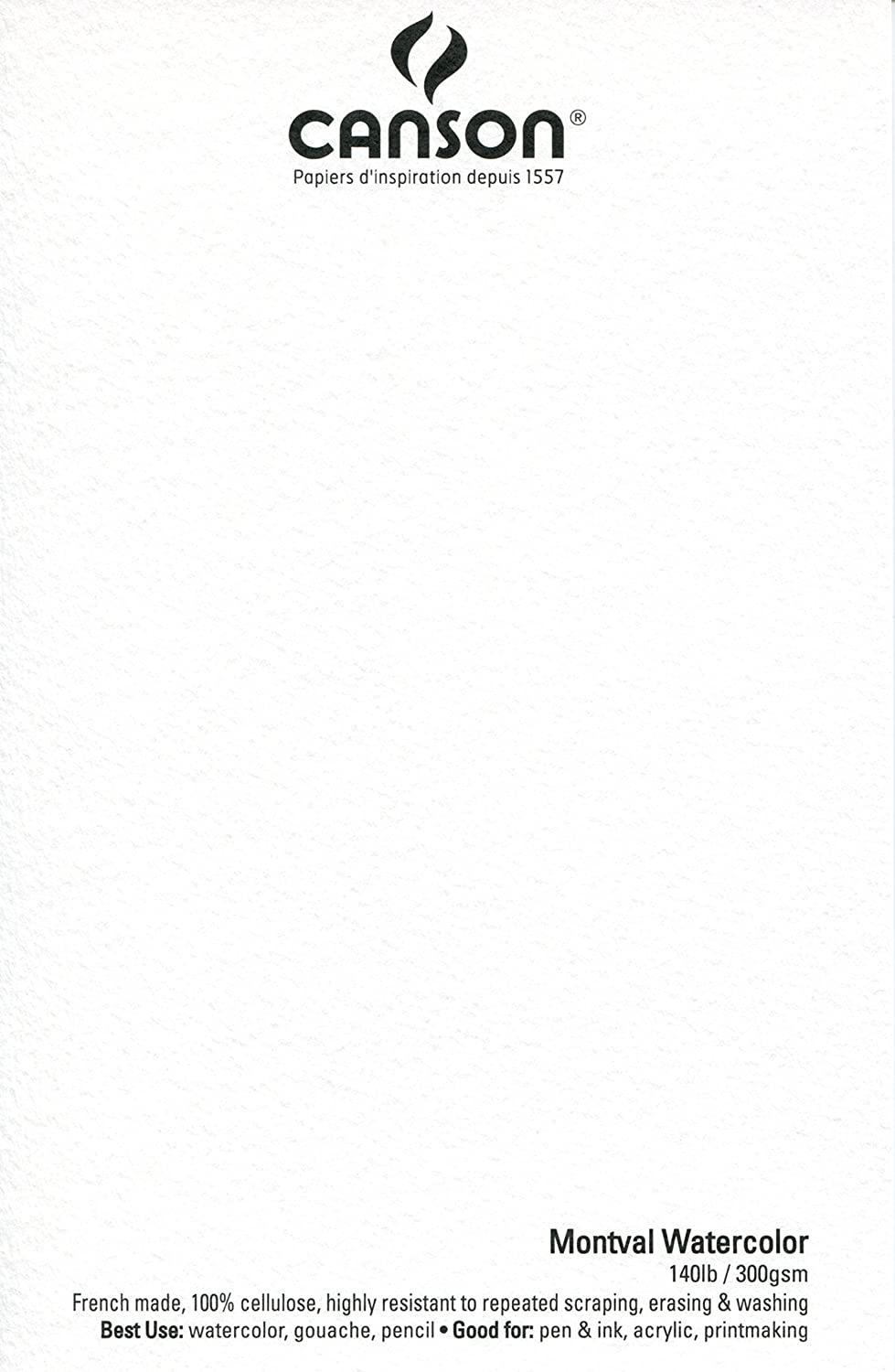 Canson Montval Watercolor Paper Block 6x9 - 15 Sheets (140lb) | Ideal ...