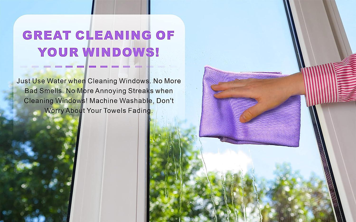 Window Cleaning Cloth & Enviro Cloth Basic Package - Grey and Purple ...