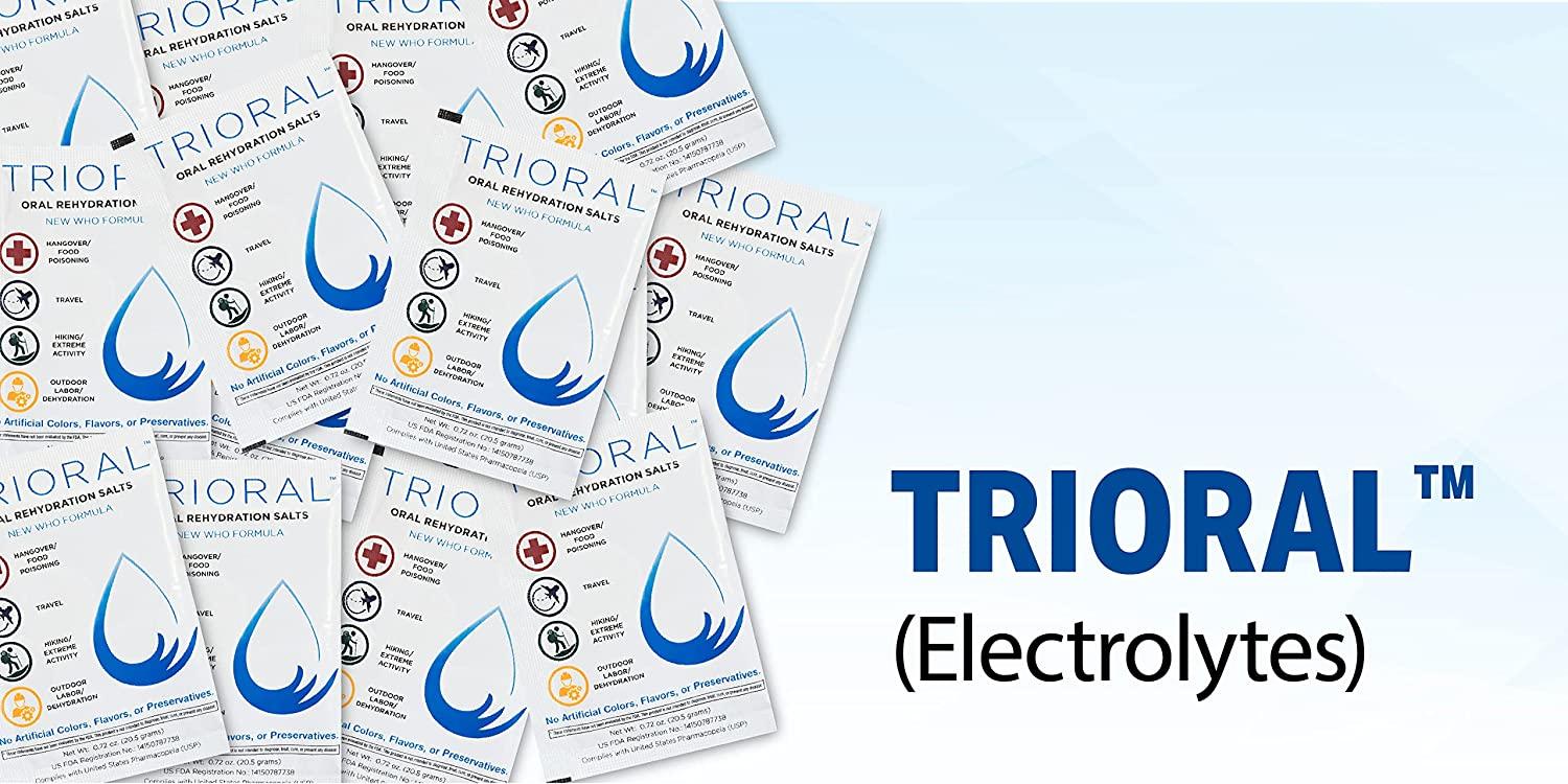 TRIORAL Oral Rehydration Salts ORS - 15 One Liter Packets, WHO New ...