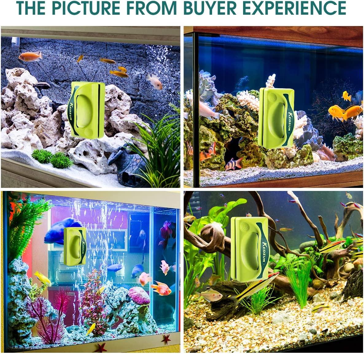 KEDSUM Magnetic Aquarium Fish Tank Glass Cleaner with Handle - Floating ...