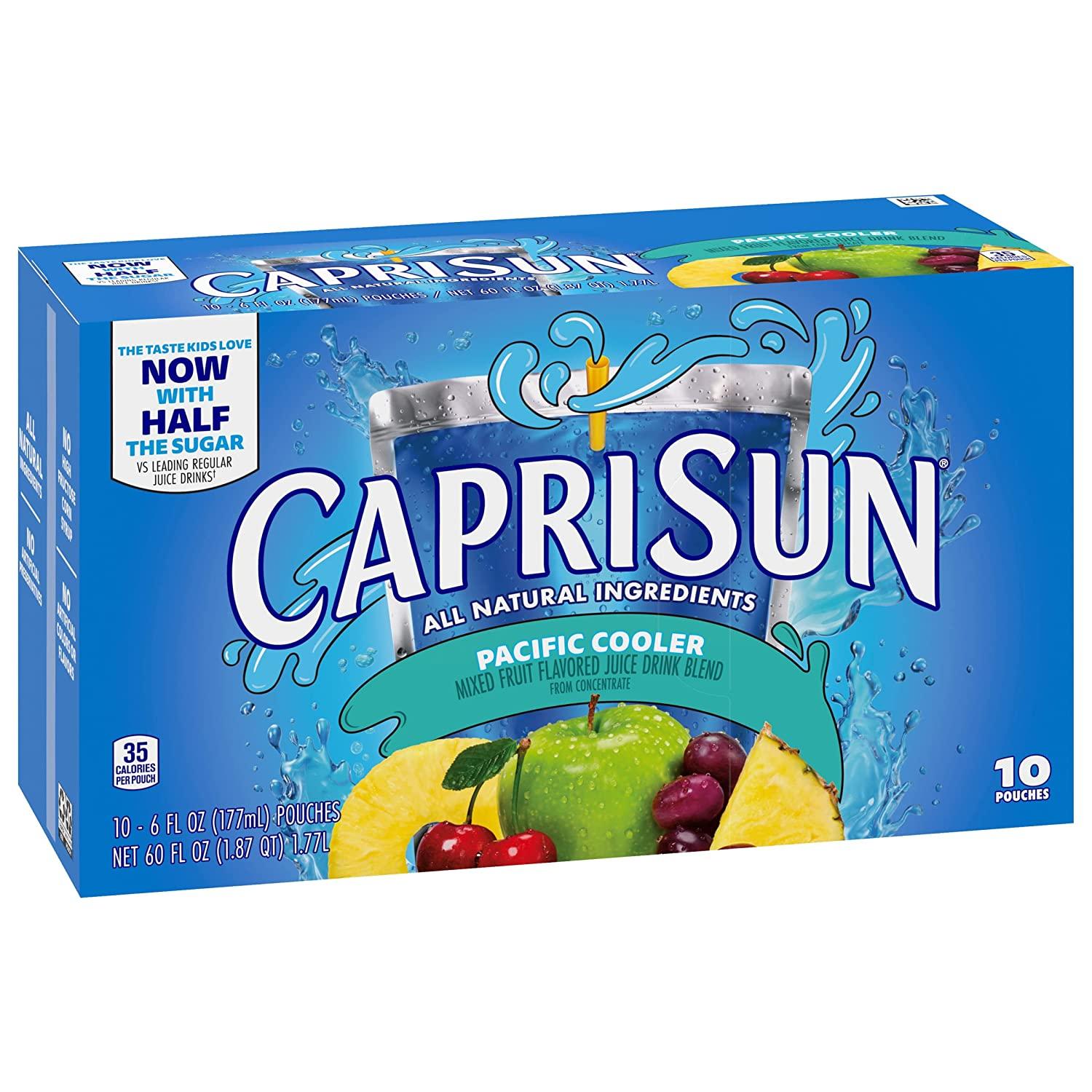 Capri Sun Pacific Cooler Mixed Fruit Kids Juice Drink Blend - 10 Pack ...
