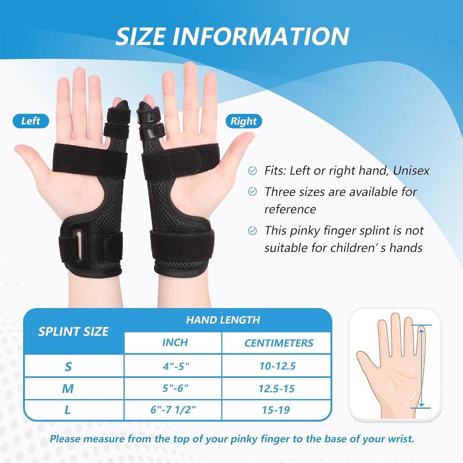 Joingood Adjustable Finger Rail for Small Fingers - Wrist Splint for ...