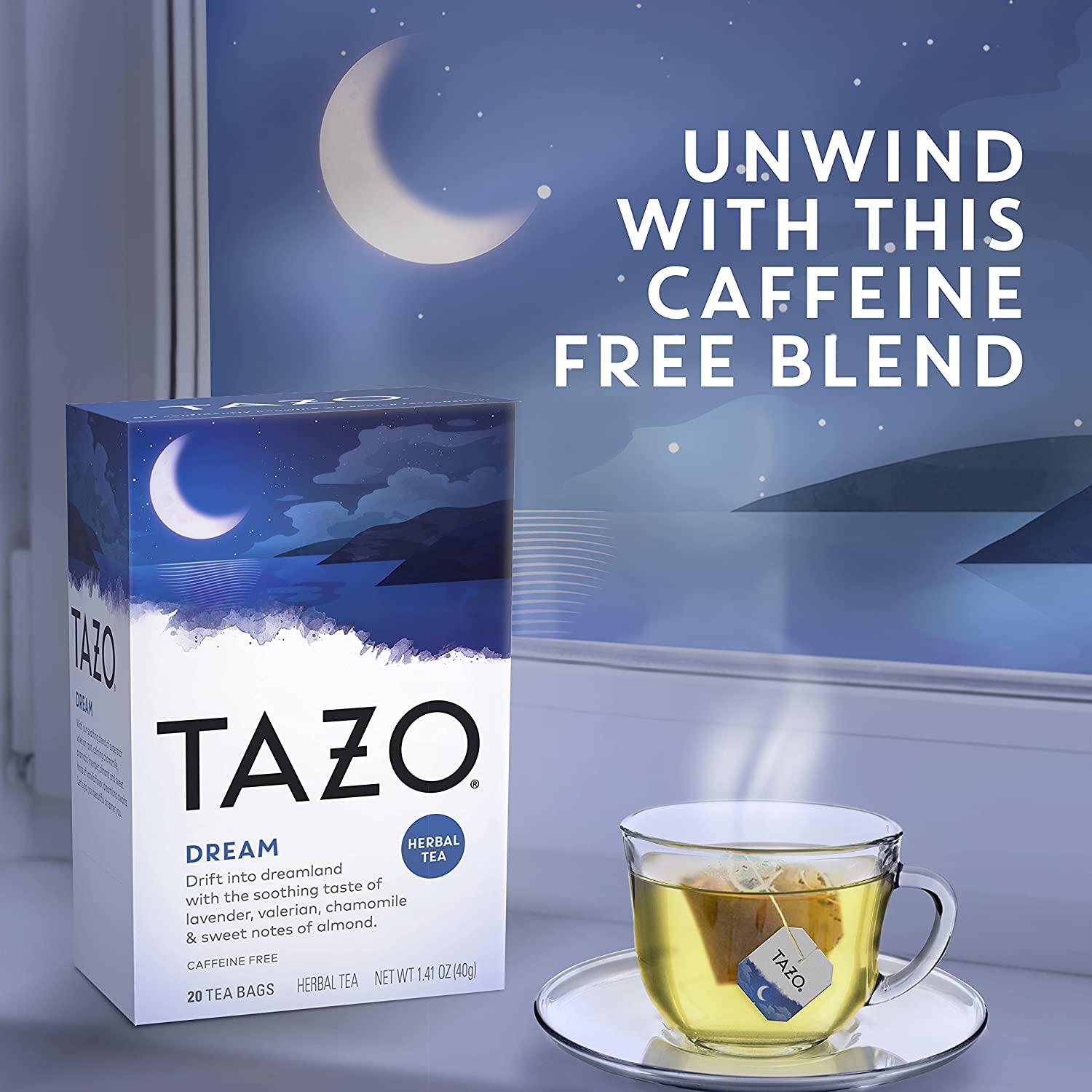 Tazo Dream Herbal Tea - 20 Tea Bags (1.41 oz) | Soothing & Relaxing ...