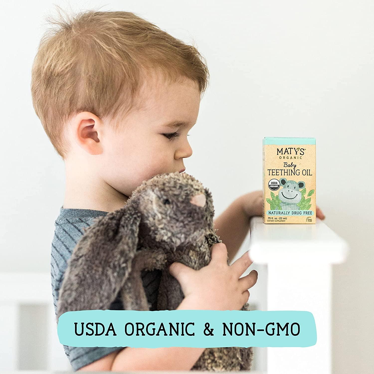 Matyâ€™s Organic Baby Teething Oil - Natural Clove & Lavender Relief ...