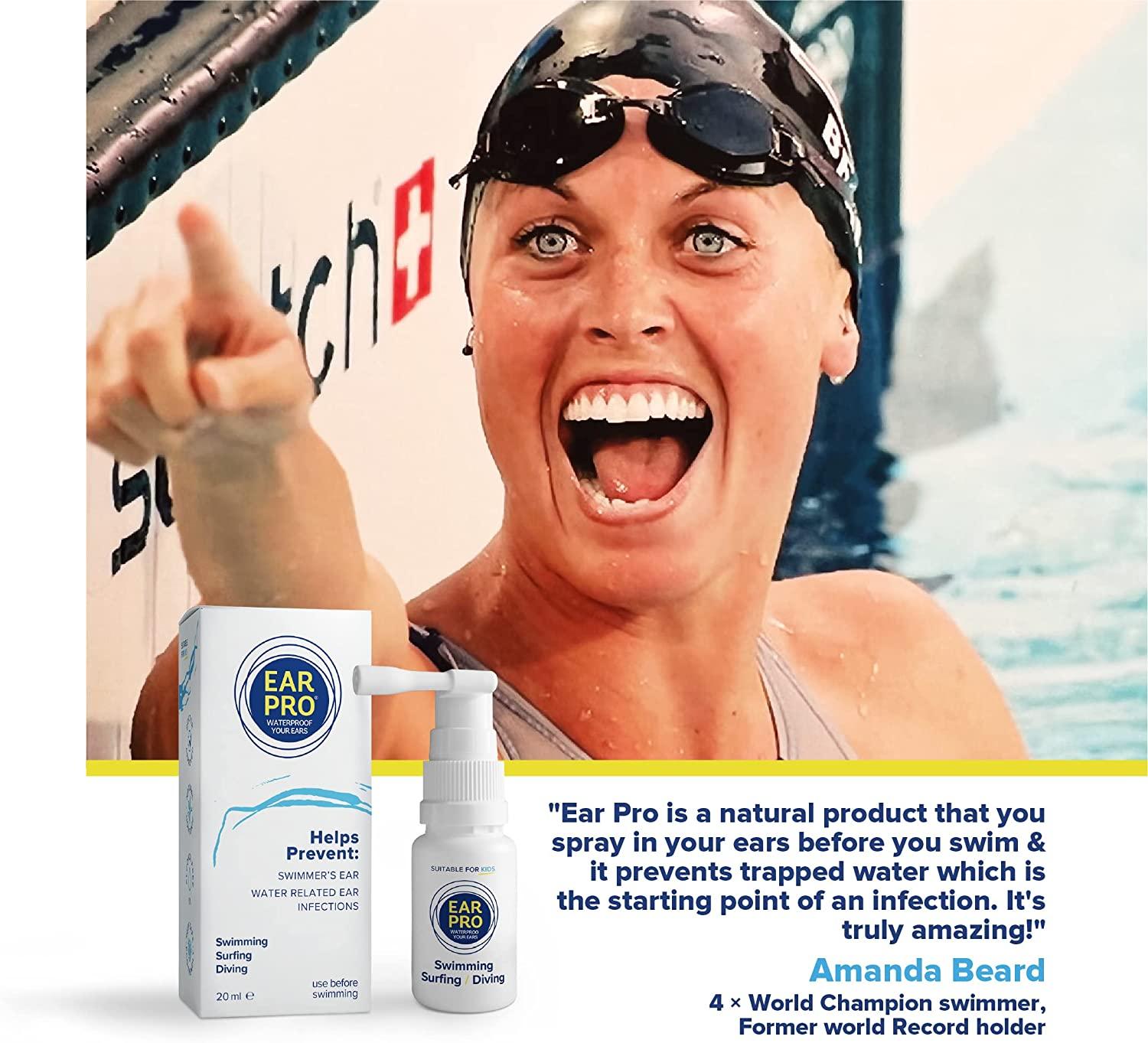 Ear Pro All Natural Swimmer Ear Spray for Kids and Adults - Prevent ...