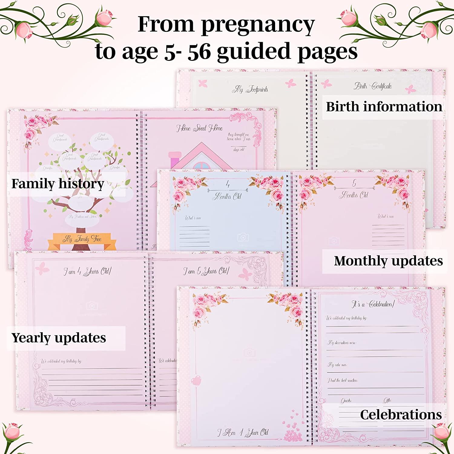 Baby Girl Memory Book: First 5 Years Keepsake Album (Pregnancy to Age 5 ...
