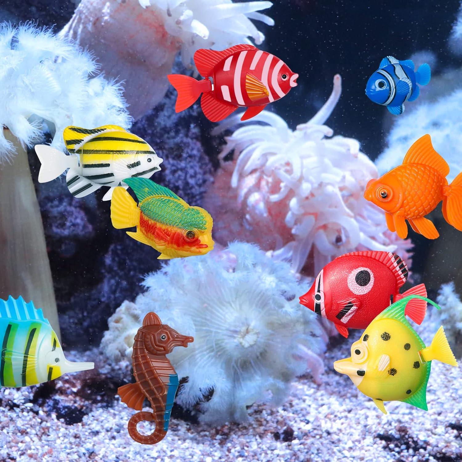 Buy Aoriher 10-Piece Artificial Fish Decoration - Colorful Floating ...