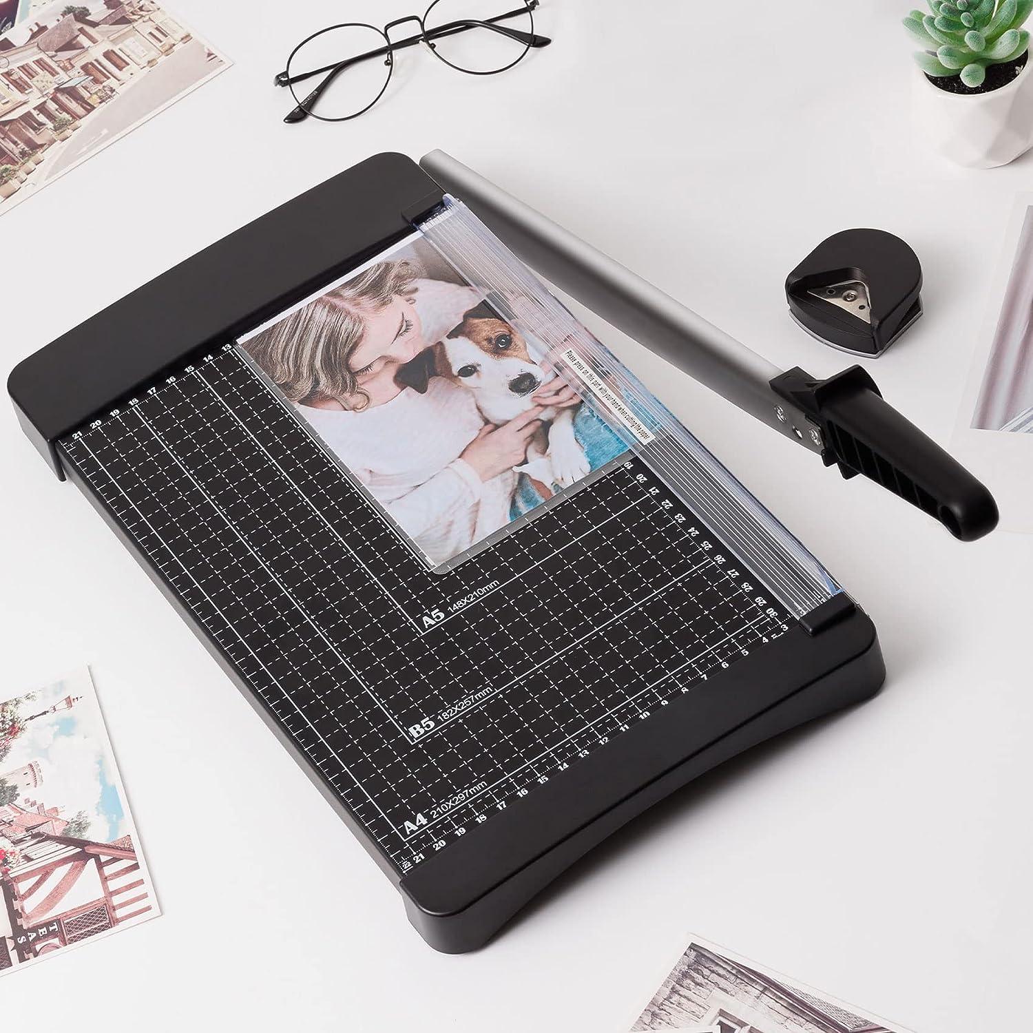 TIANSE Paper Trimmer Paper Cutter Guillotine with Safety Blade Lock 12 ...