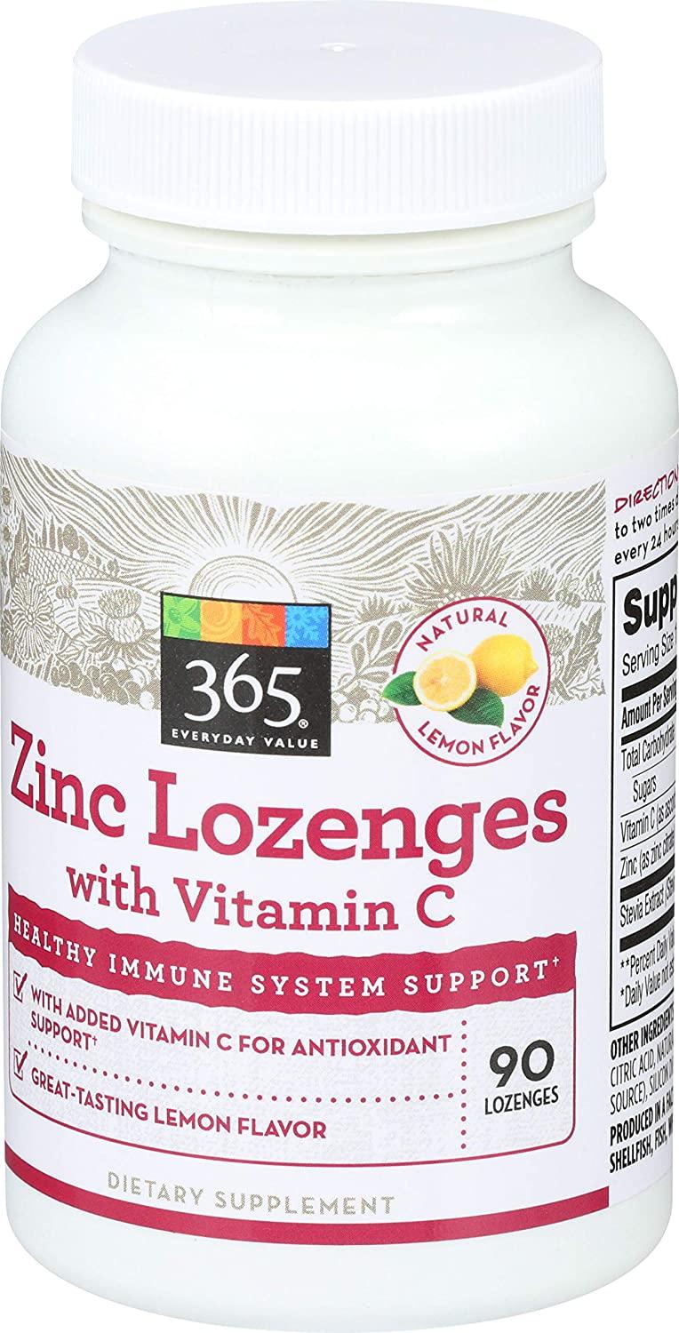365 by Whole Foods Market Lozenges - Zinc & Vitamin C Supplement 90 ct ...