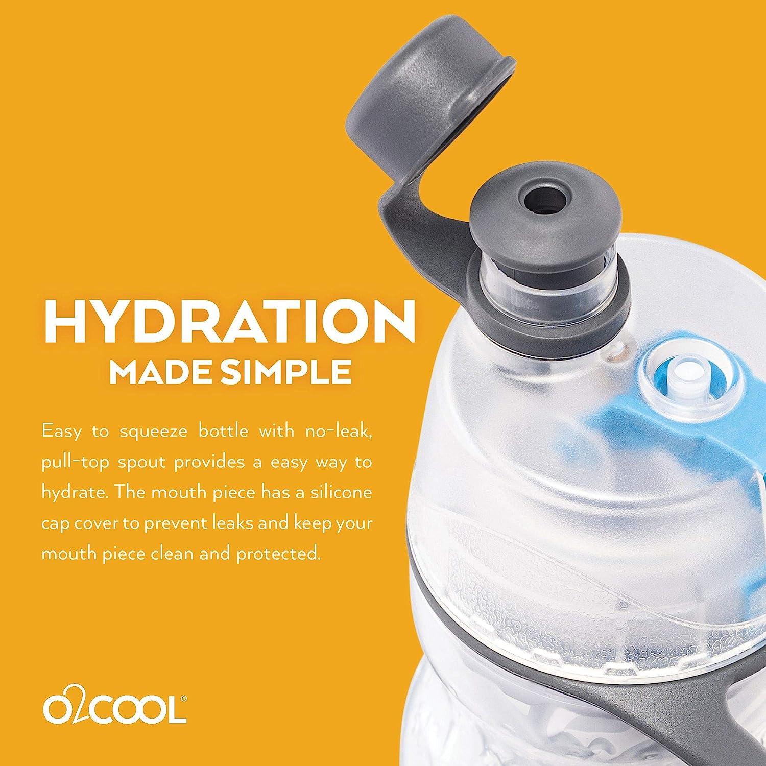 O2COOL Mist 'N Sip Misting Water Bottle 2-in-1 Mist And Sip Function ...
