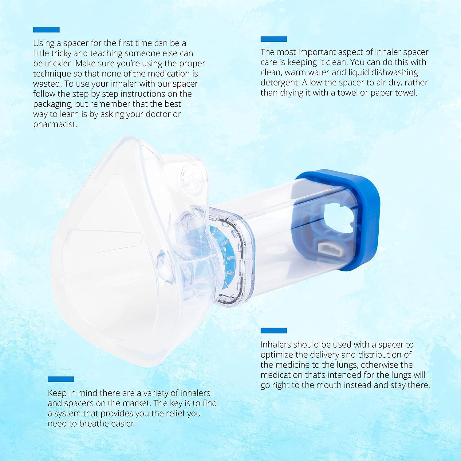 Aerochamber Inhaler Spacer with Adult Face Mask for Improved Asthma ...
