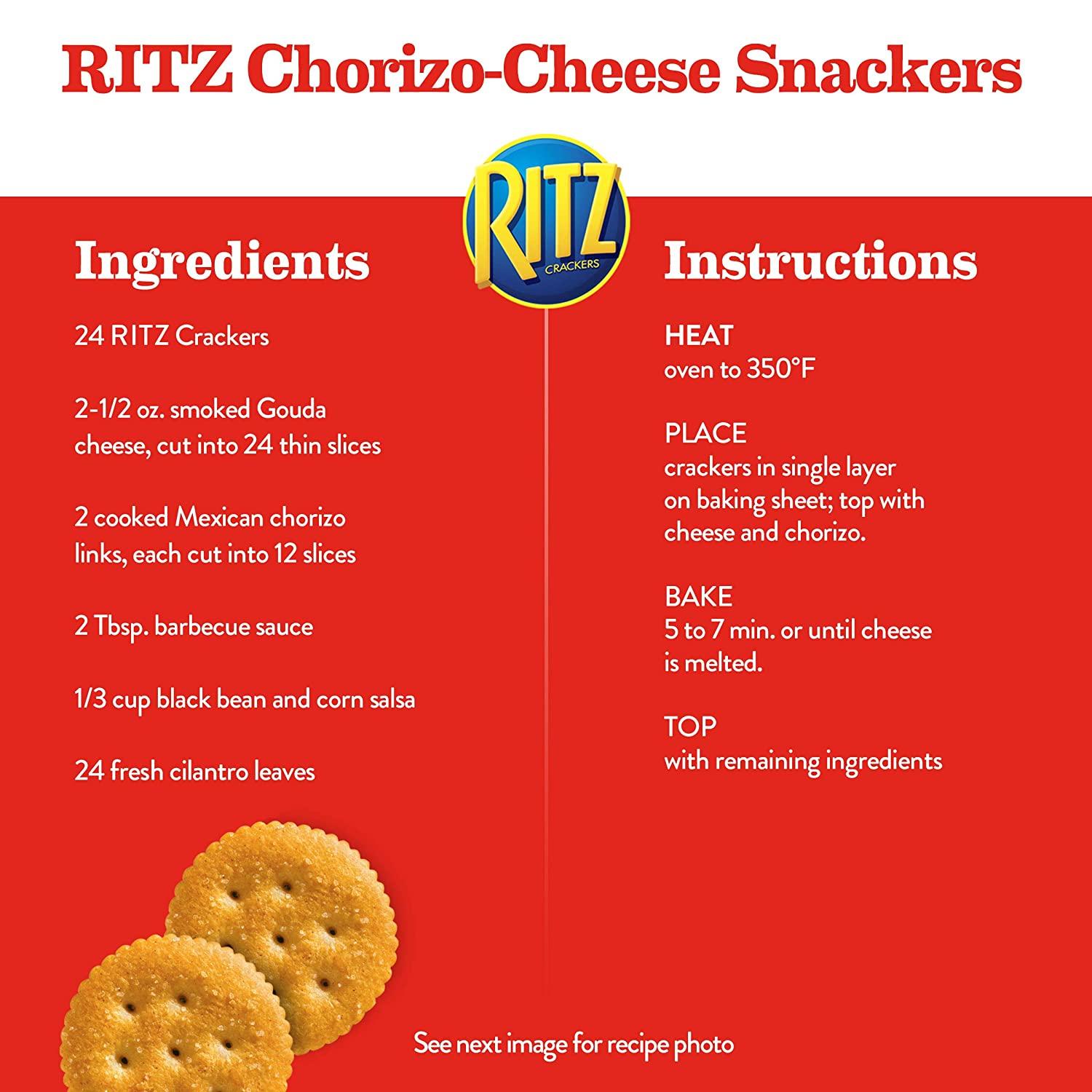 RITZ Original Crackers & Easy Cheese Cheddar Variety Pack - 1 Family ...