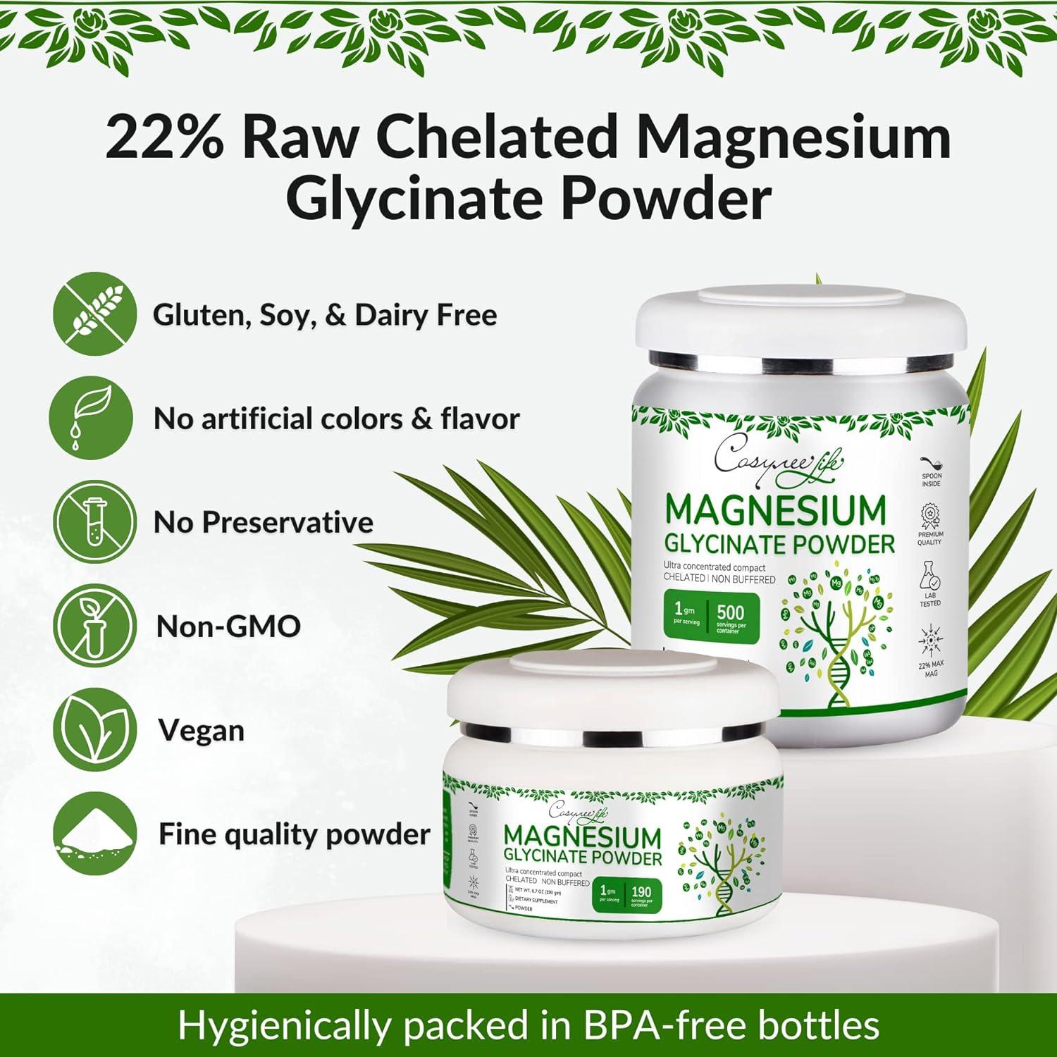 Ultimate Calming Magnesium Glycinate Powder Supplement - 17.6oz (500g ...