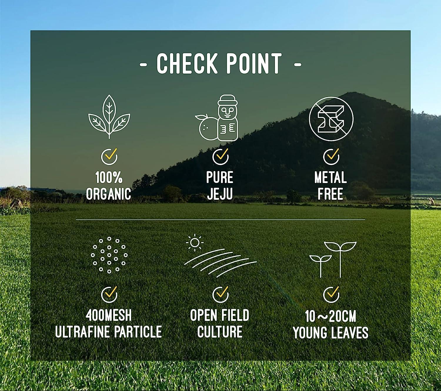 Organic Korean Barley Grass Powder - 30 Stick Packets of Premium Raw ...