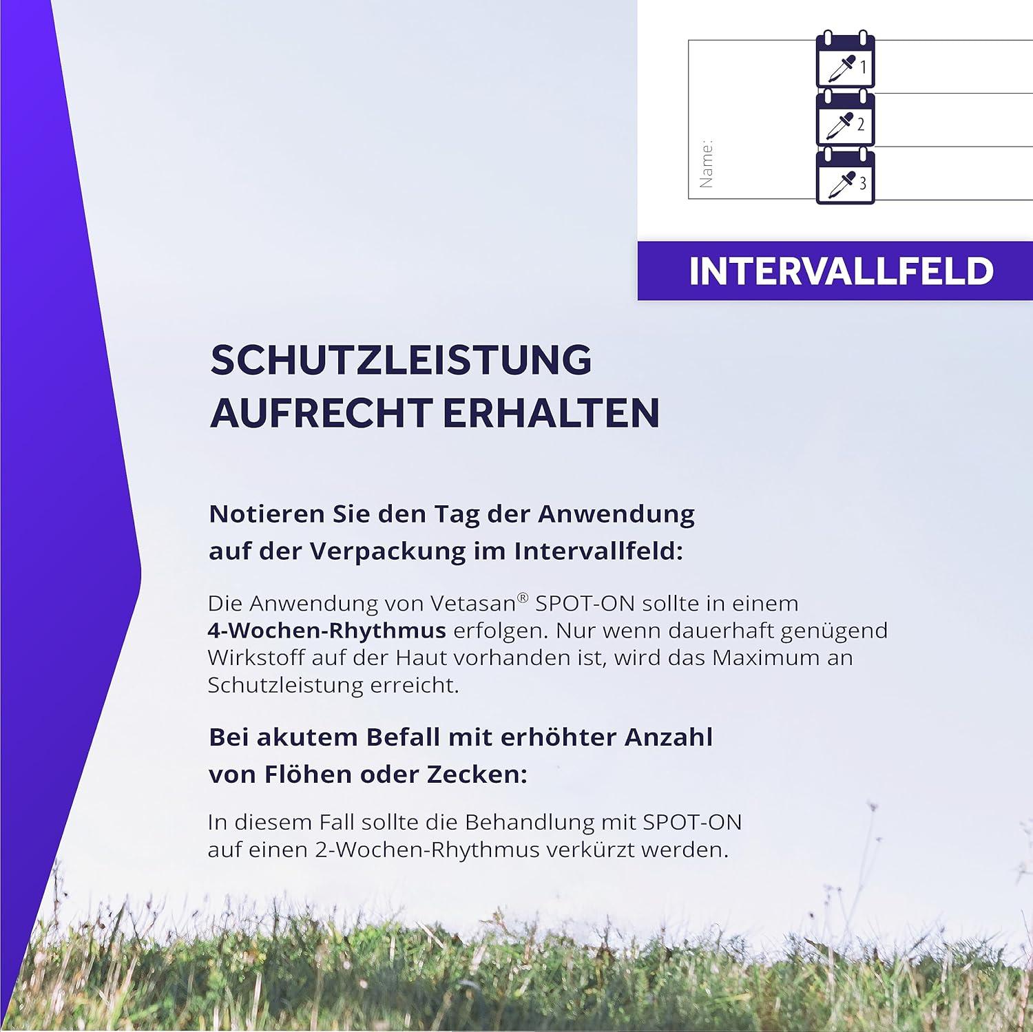 Vetasan Spot-On for Dogs 10-20kg | Flea & Tick Protection | 3 Months ...